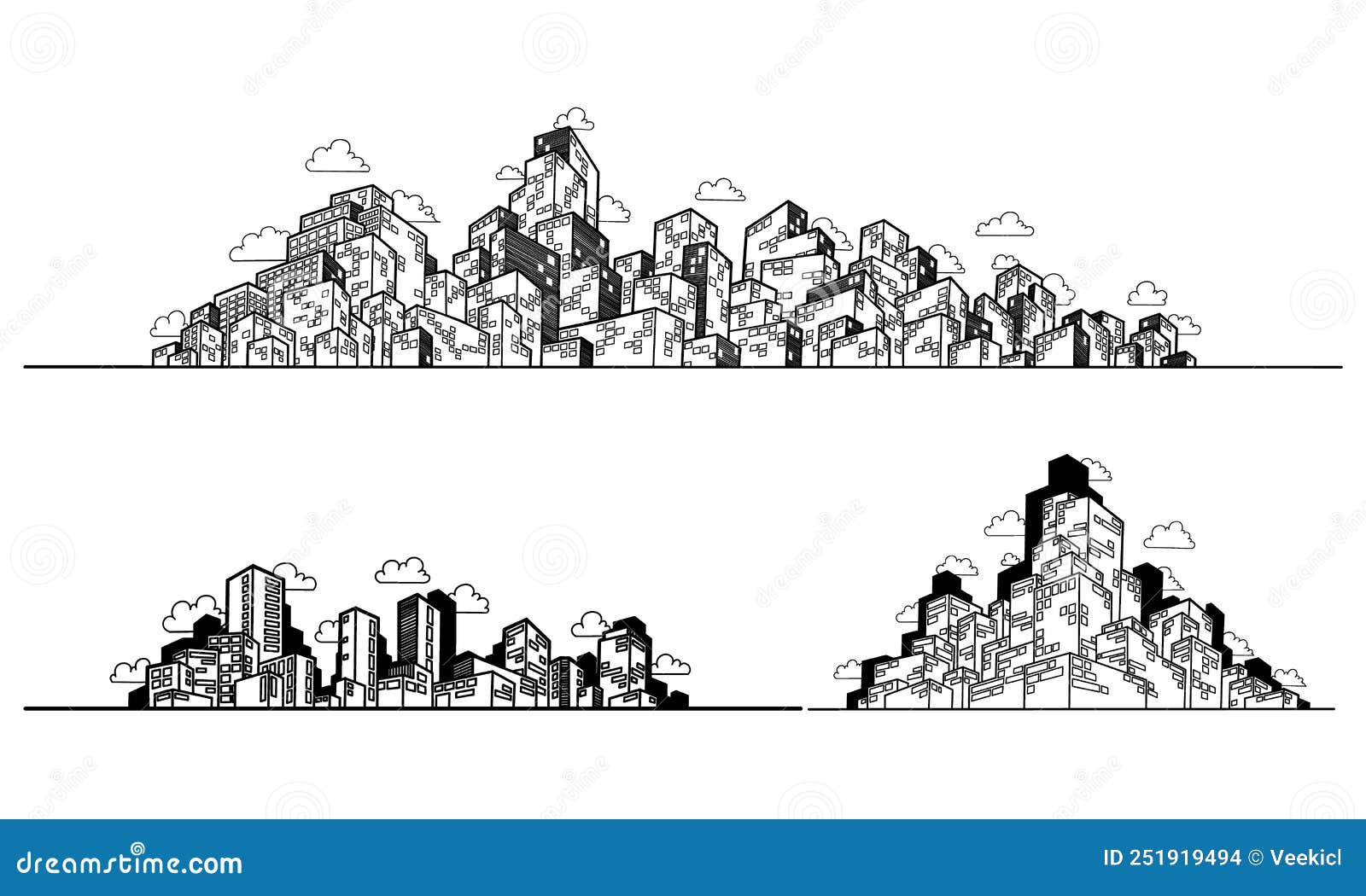 Cityscape Vector Drawing Illustration Eps10 Stock Vector - Illustration ...