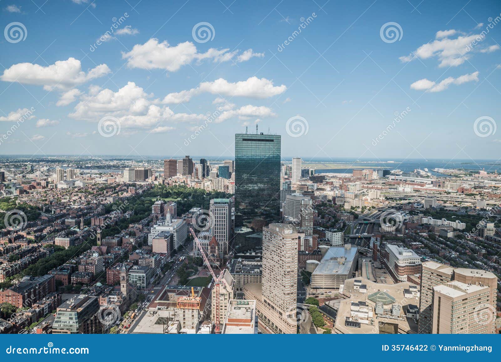 Cityscape View of Downtown Boston Stock Photo - Image of crowded ...