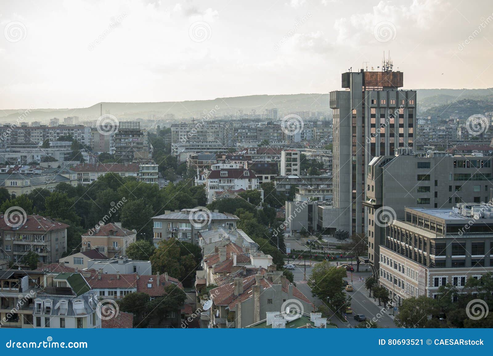 Cityscape View of Downtown Varna Bulgaria Stock Image - Image of ...