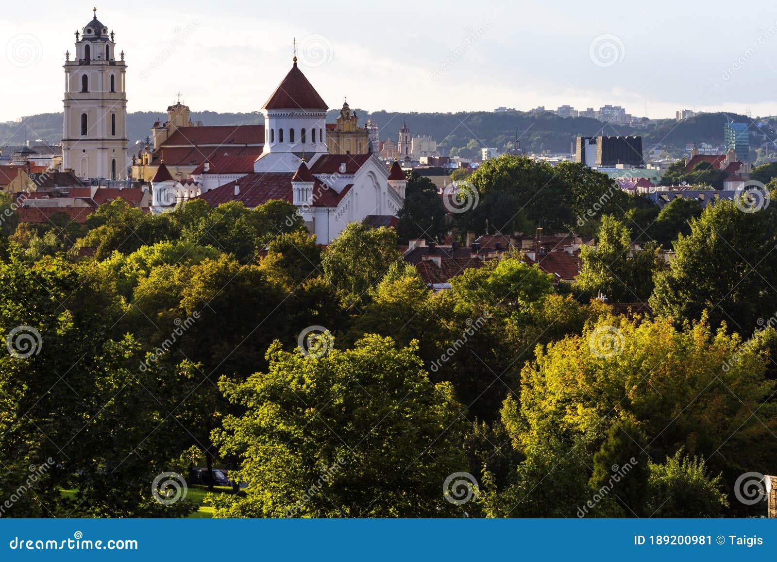Cityscape of Vilnius, Lithuania in Autumn Stock Image - Image of ...