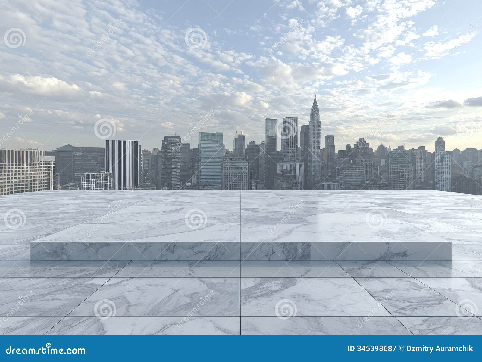 The Cityscape is Visible from an Open Space or Roof Top Balcony Stock ...