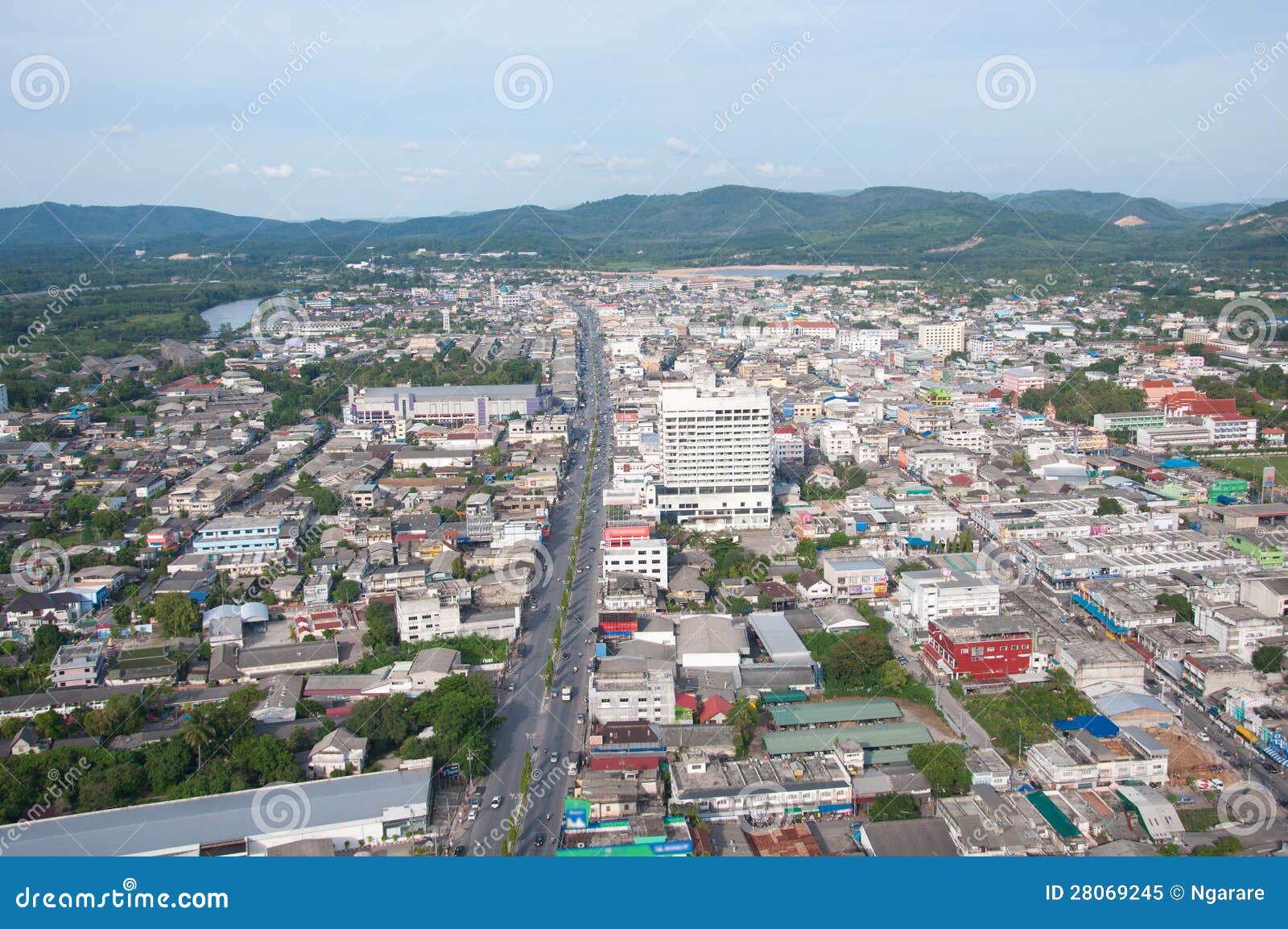 Cityscape of Yala City, Thailand Stock Image - Image of transportation ...