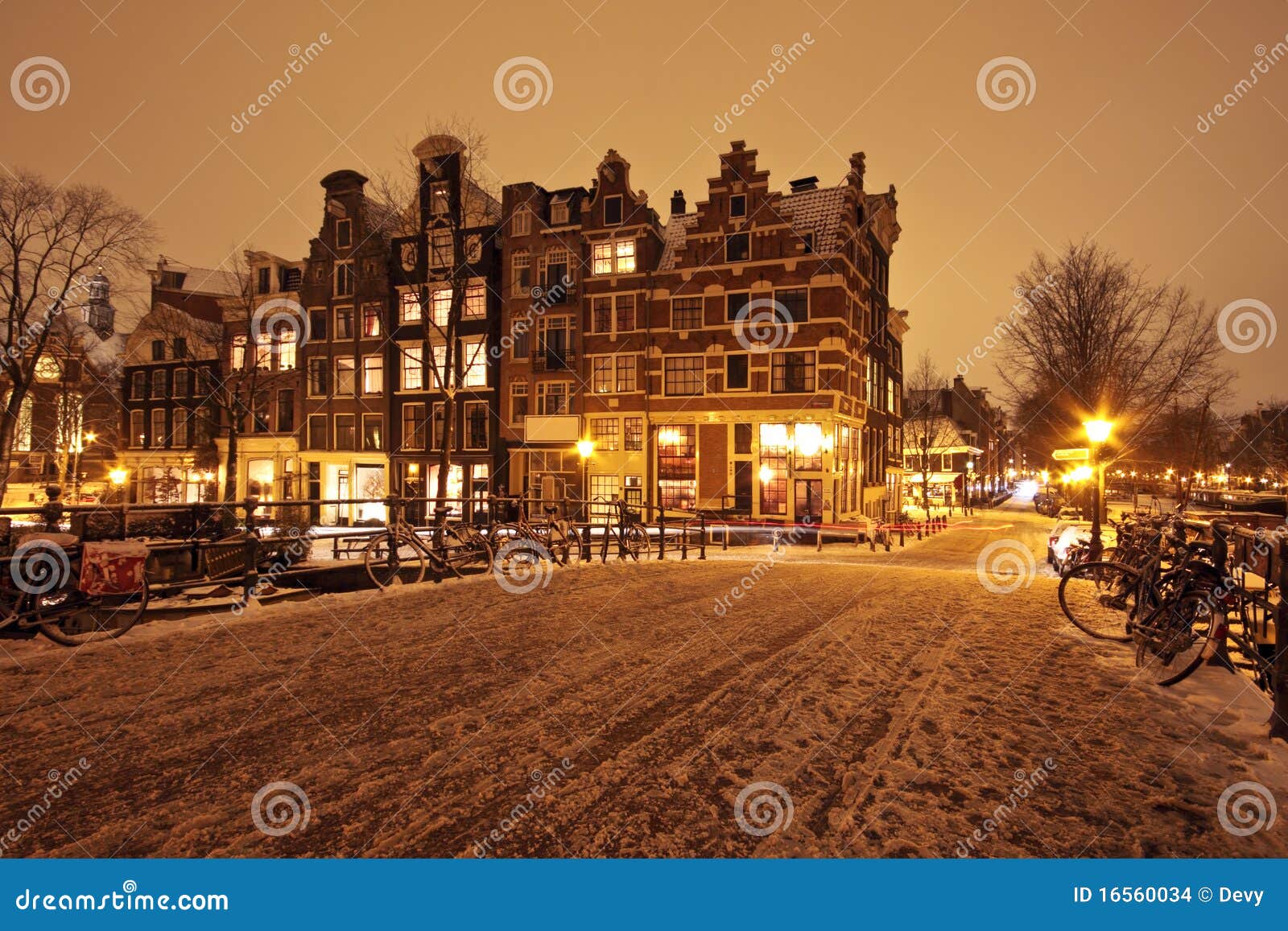 Cityscenic from Amsterdam at Night the Netherlands Stock Photo - Image ...