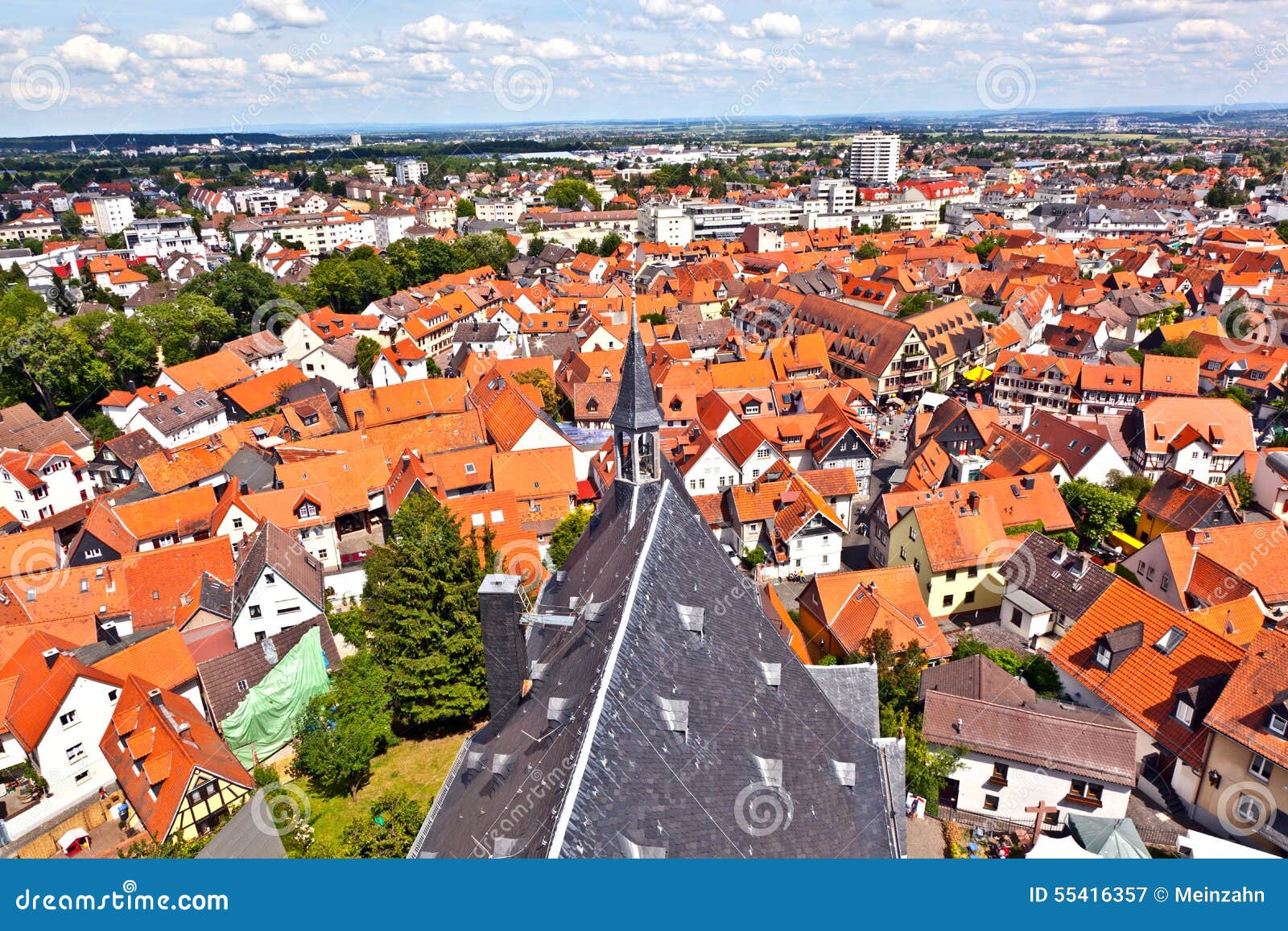 Cityview of Old Historic Town of Oberursel Stock Image - Image of huts ...