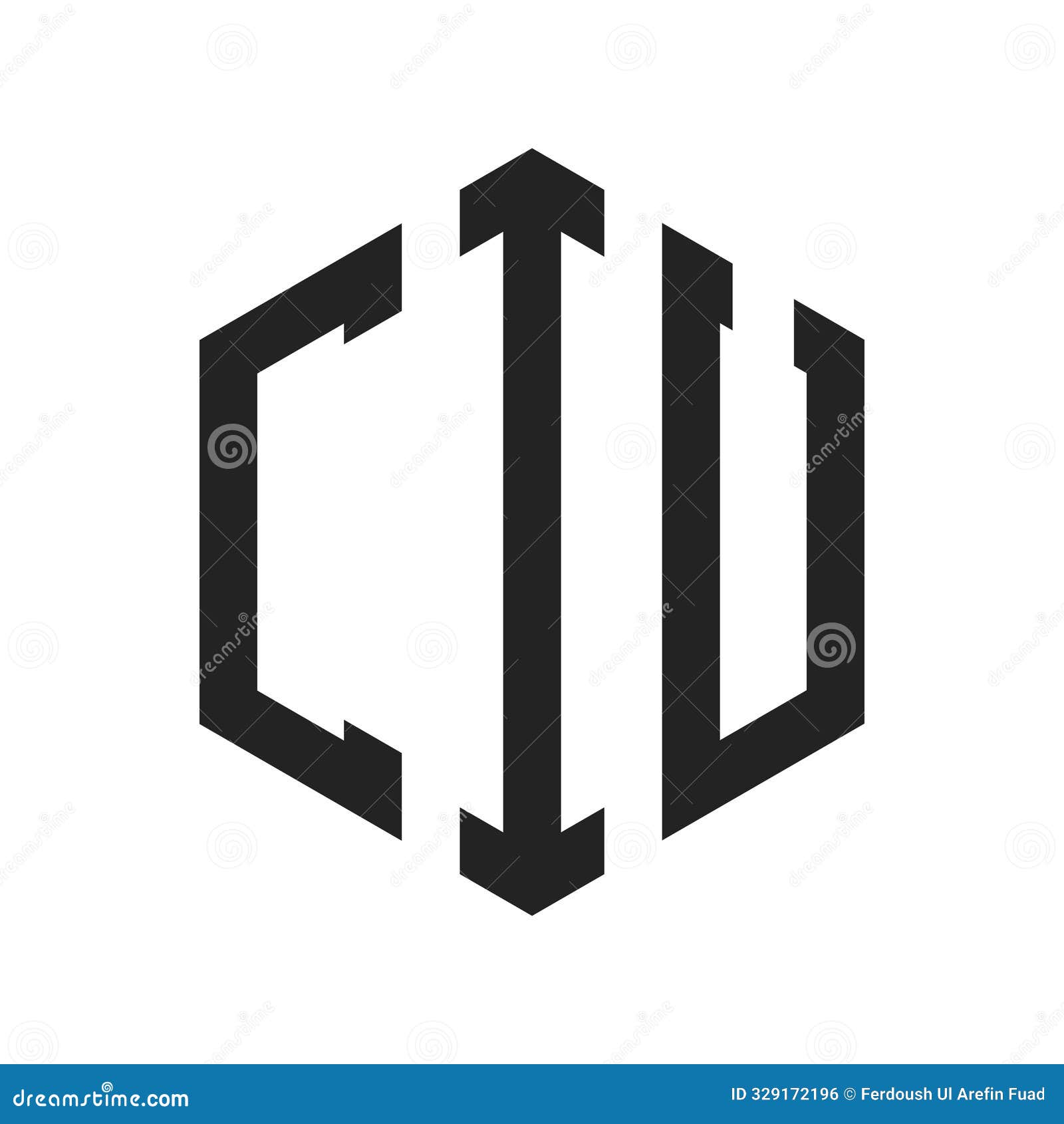 CIU Logo Design. Initial Letter CIU Monogram Logo Using Hexagon Shape ...