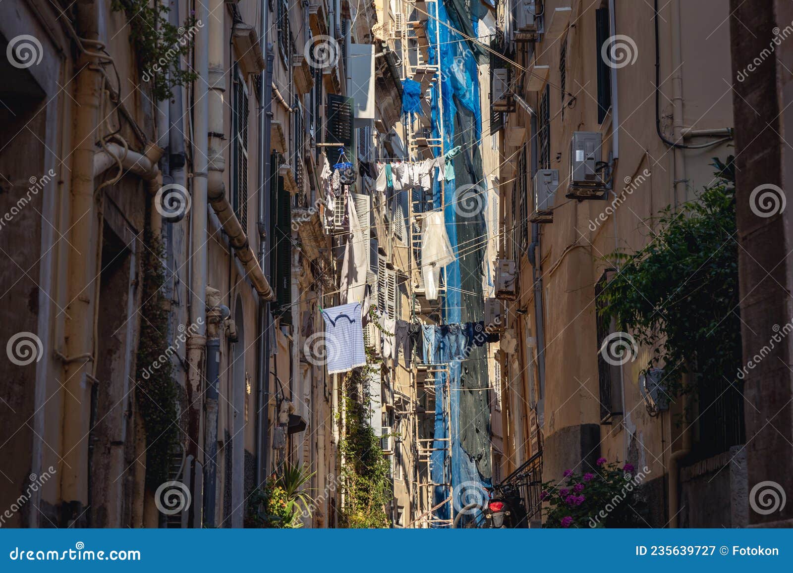 Ciudad Antigua De Corfu Ciudad De Corfu Isla Grecia Imagen de archivo ...