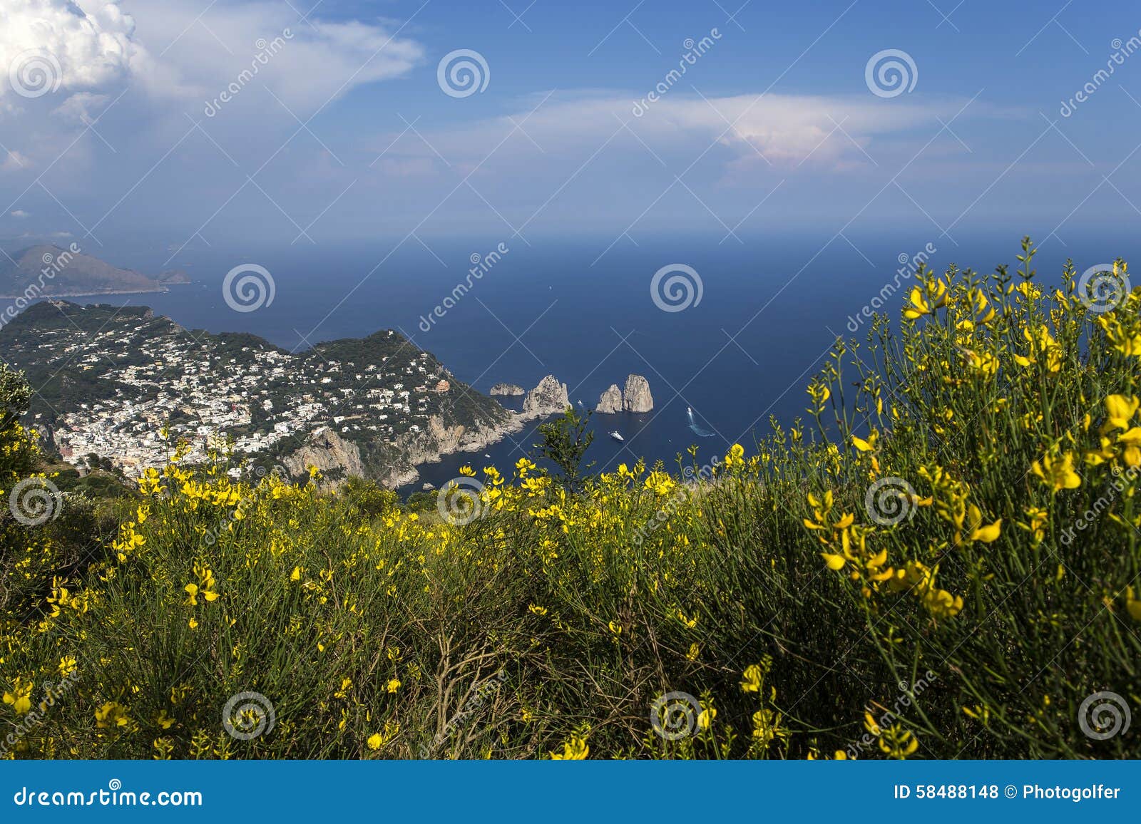 Ciudad De Capri, Isla De Capri, Italia Foto de archivo - Imagen de ...