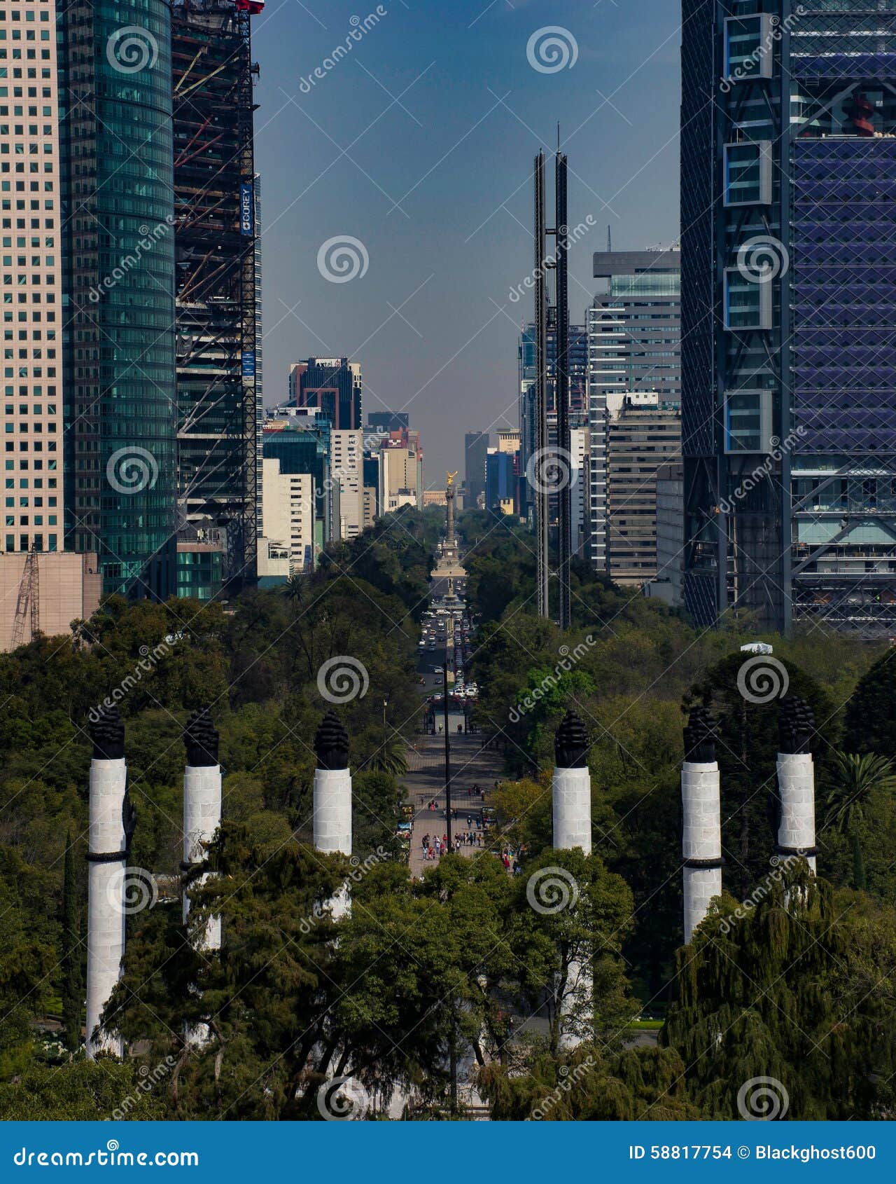 Ciudad De México Paseo De La Reforma Imagen de archivo editorial ...