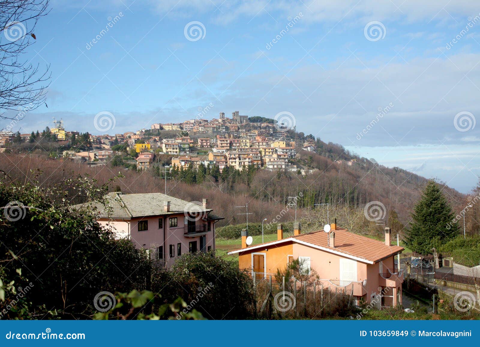 Ciudad De Rocca Priora, Roma, Italia Imagen de archivo - Imagen de ...