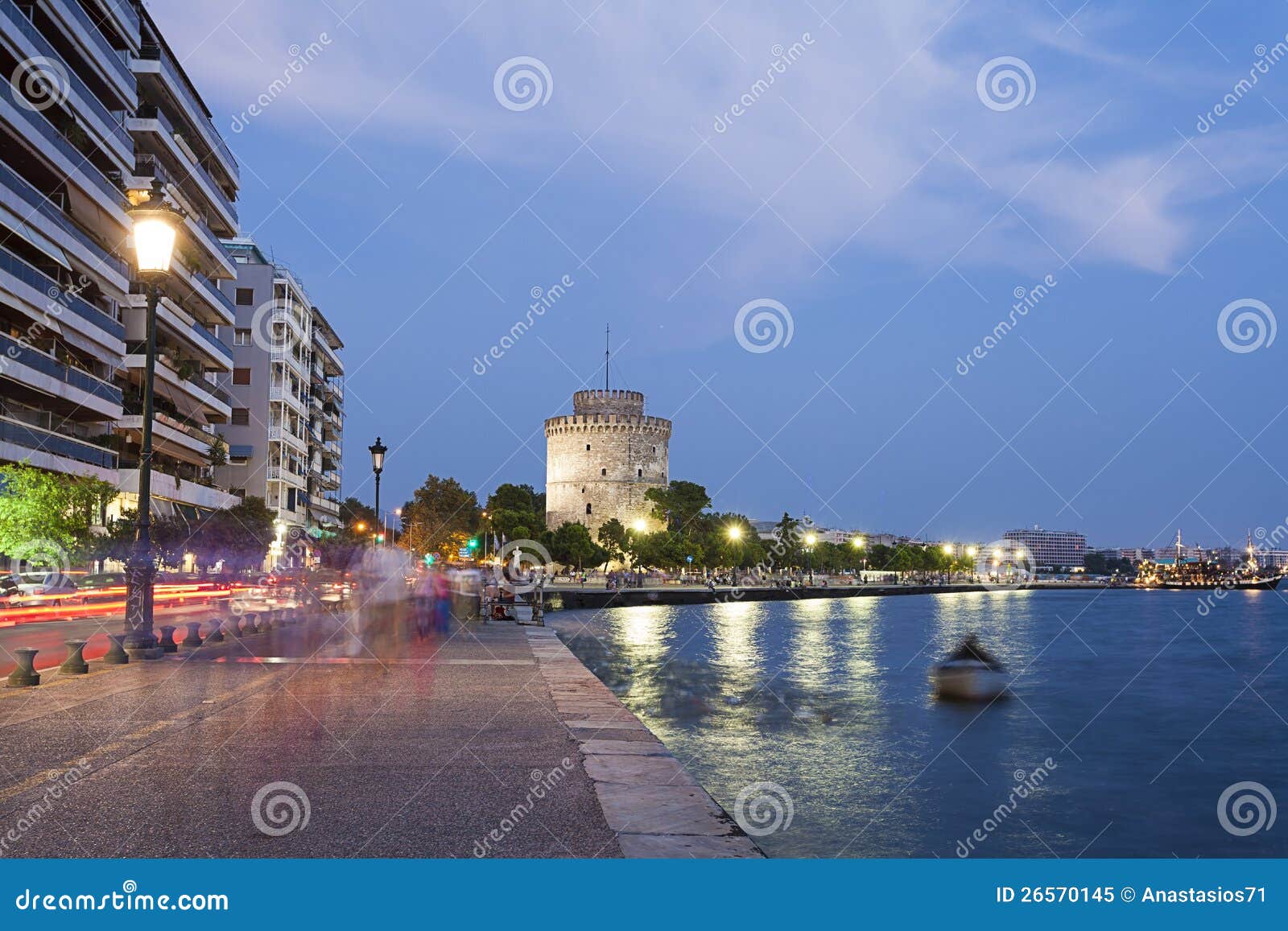 Ciudad de Salónica, Grecia imagen de archivo. Imagen de fortaleza ...
