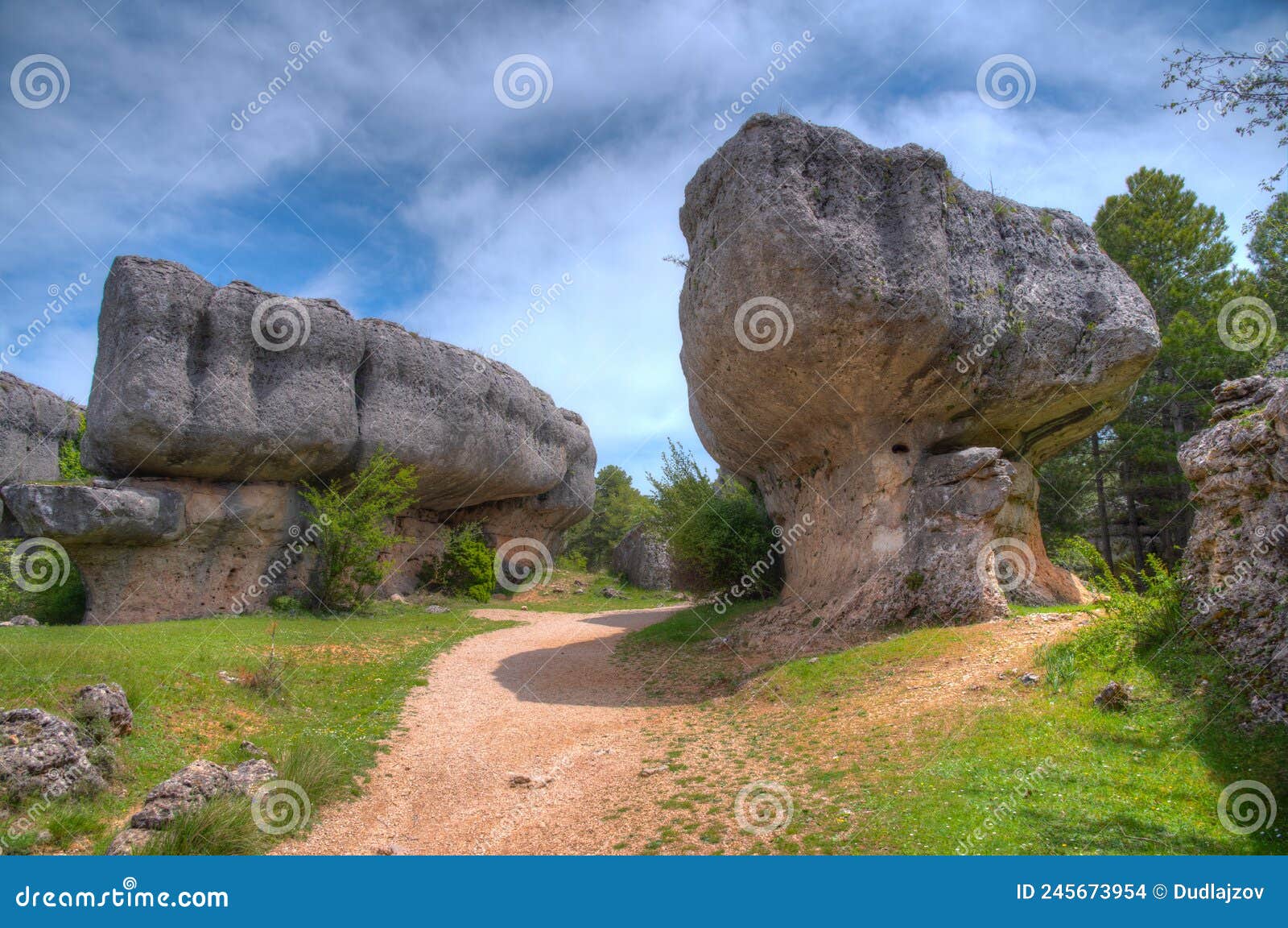 Ciudad Encantada Rock Formations Near Spanish Town Cuenca. Stock Photo ...