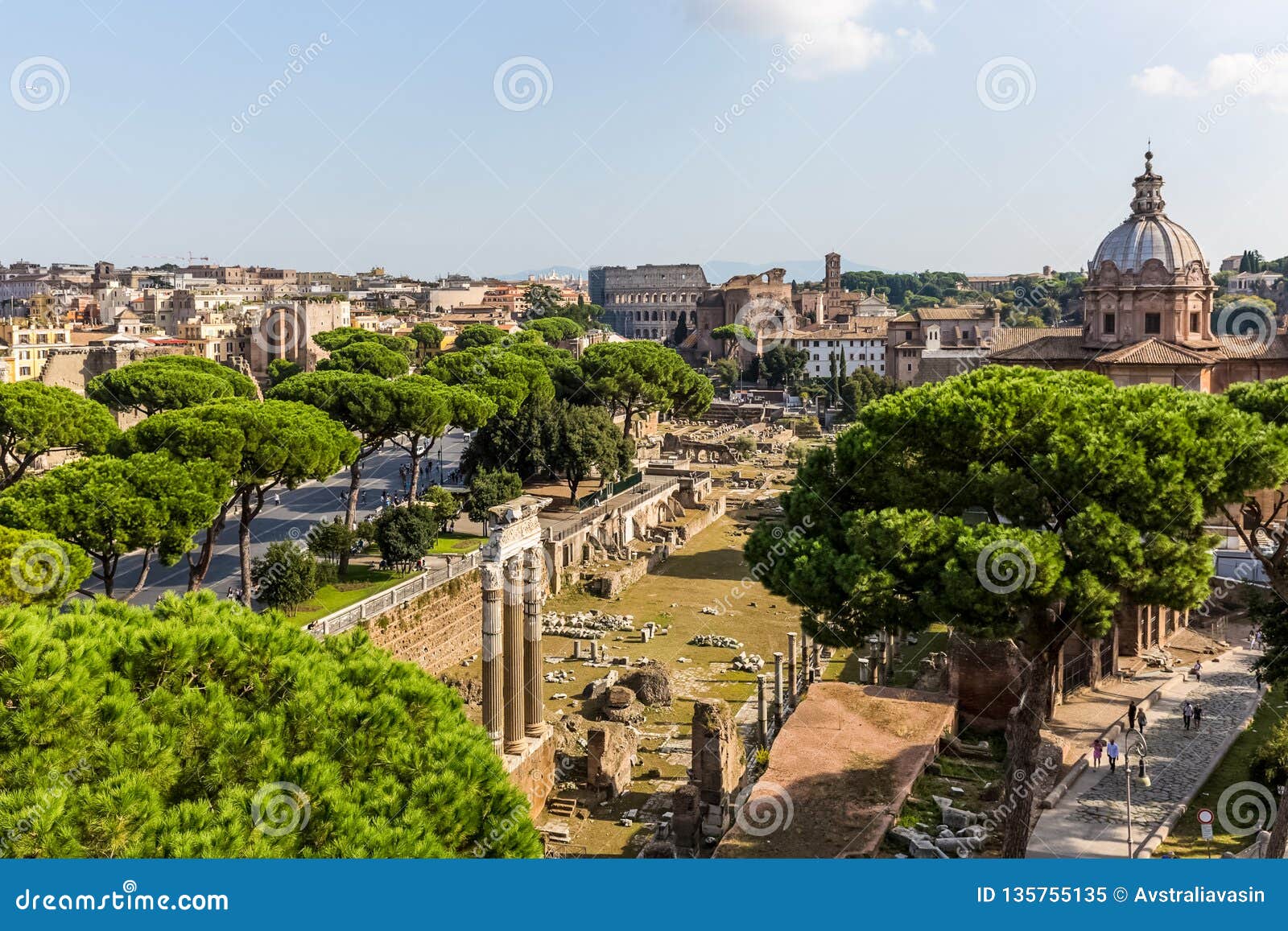 Ciudad eterna de Roma imagen editorial. Imagen de complejo - 135755135