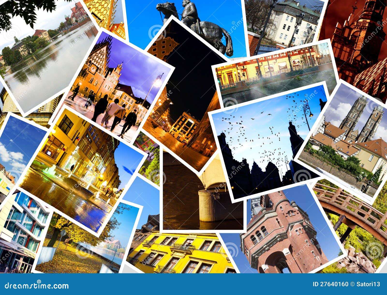 Ciudad europea en collage foto de archivo. Imagen de grupo - 27640160