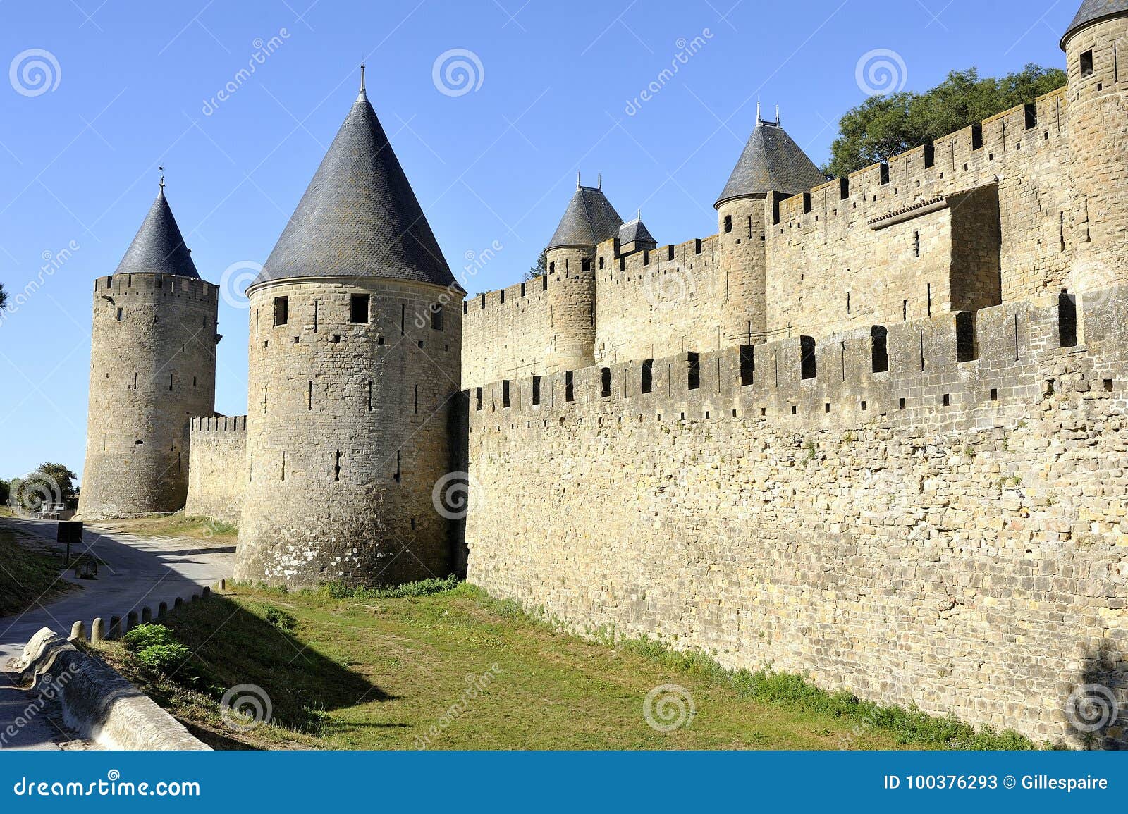 Ciudad Fortificada De Carcasona Imagen de archivo - Imagen de turismo ...