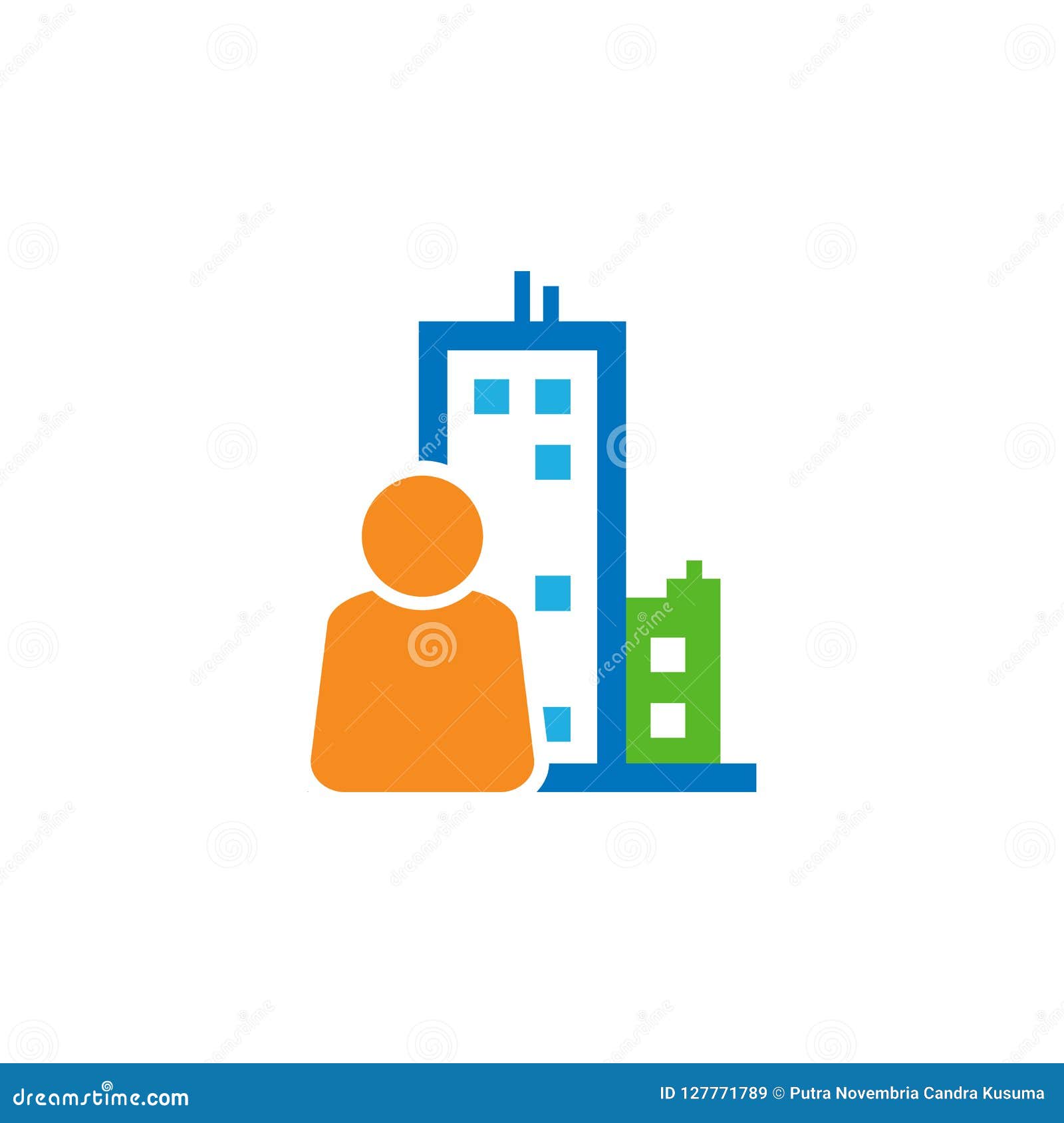 Ciudad Logo Icon Design De La Gente Ilustración del Vector ...