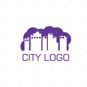 Ciudad Logo Vector Art Logo Template Y Ejemplo Stock de ilustración ...