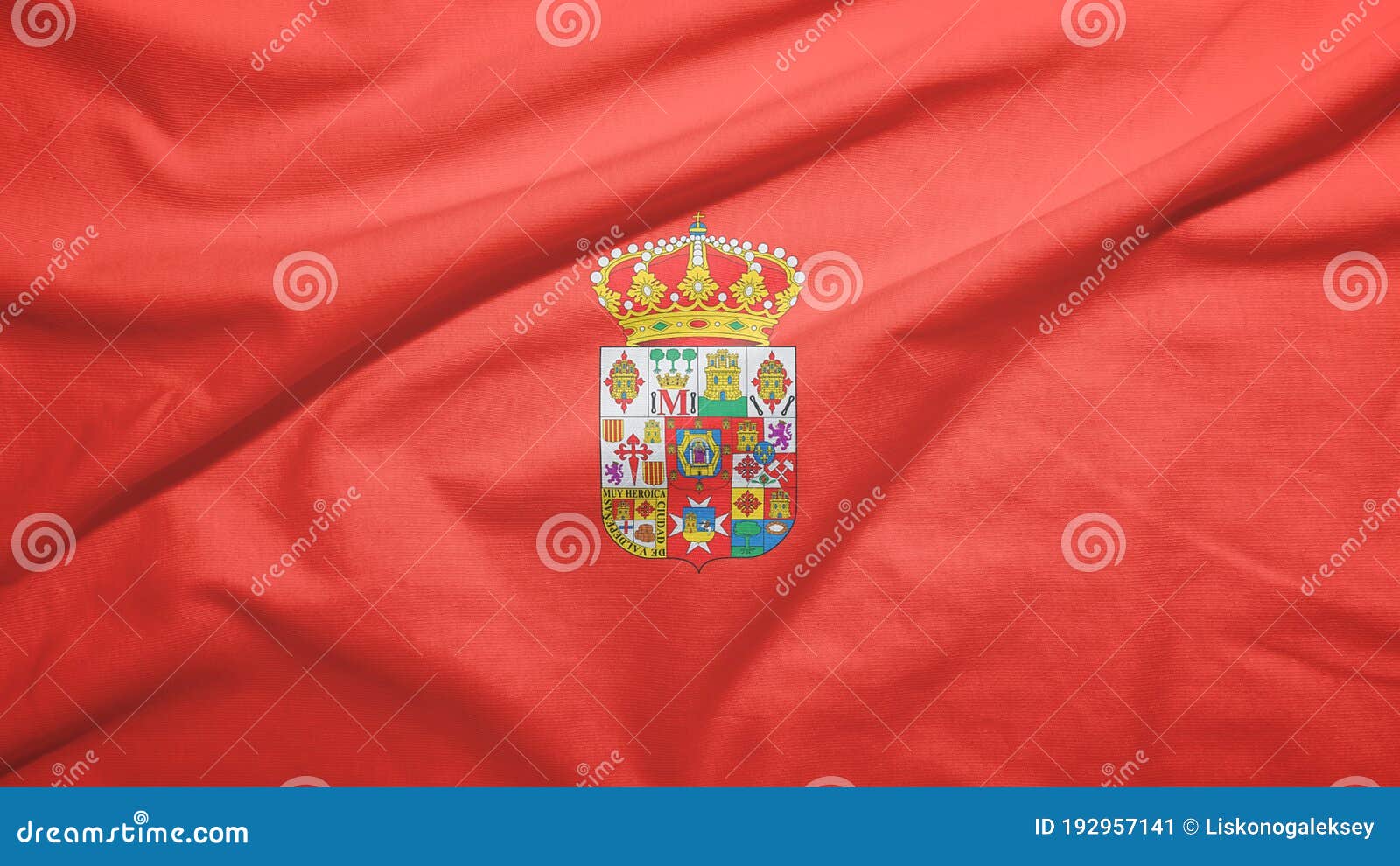 Ciudad Real Province of Spain Flag Stock Image - Image of city, canvas ...