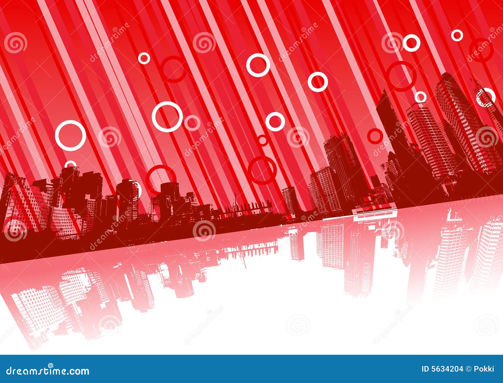 Ciudad Reflejada En El Agua. Ilustración del Vector - Ilustración de ... Ciudad Reflejada En El Agua. Ilustración del Vector - Ilustración de ...