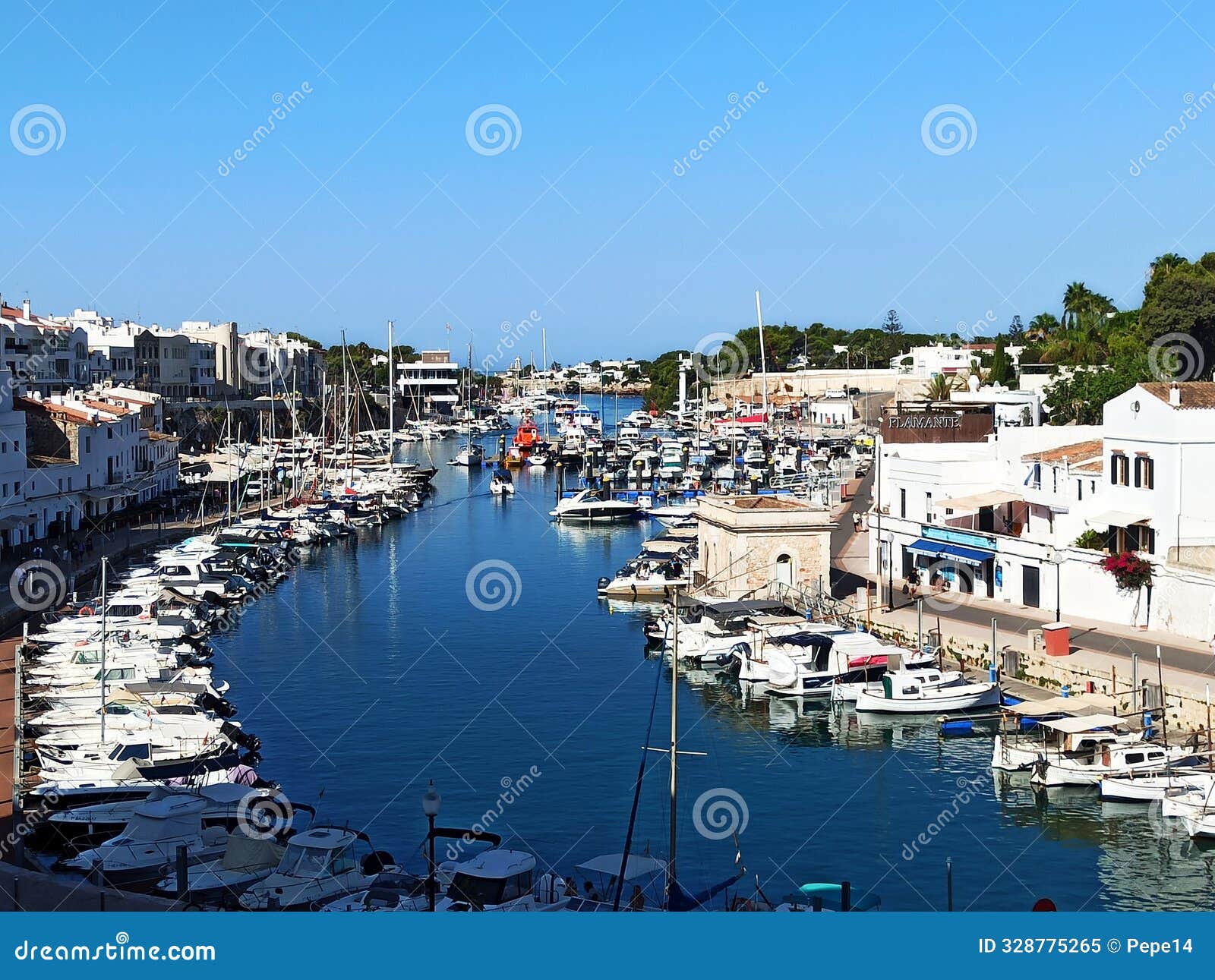Ciutadella port in Menorca editorial image. Image of spain - 328775265