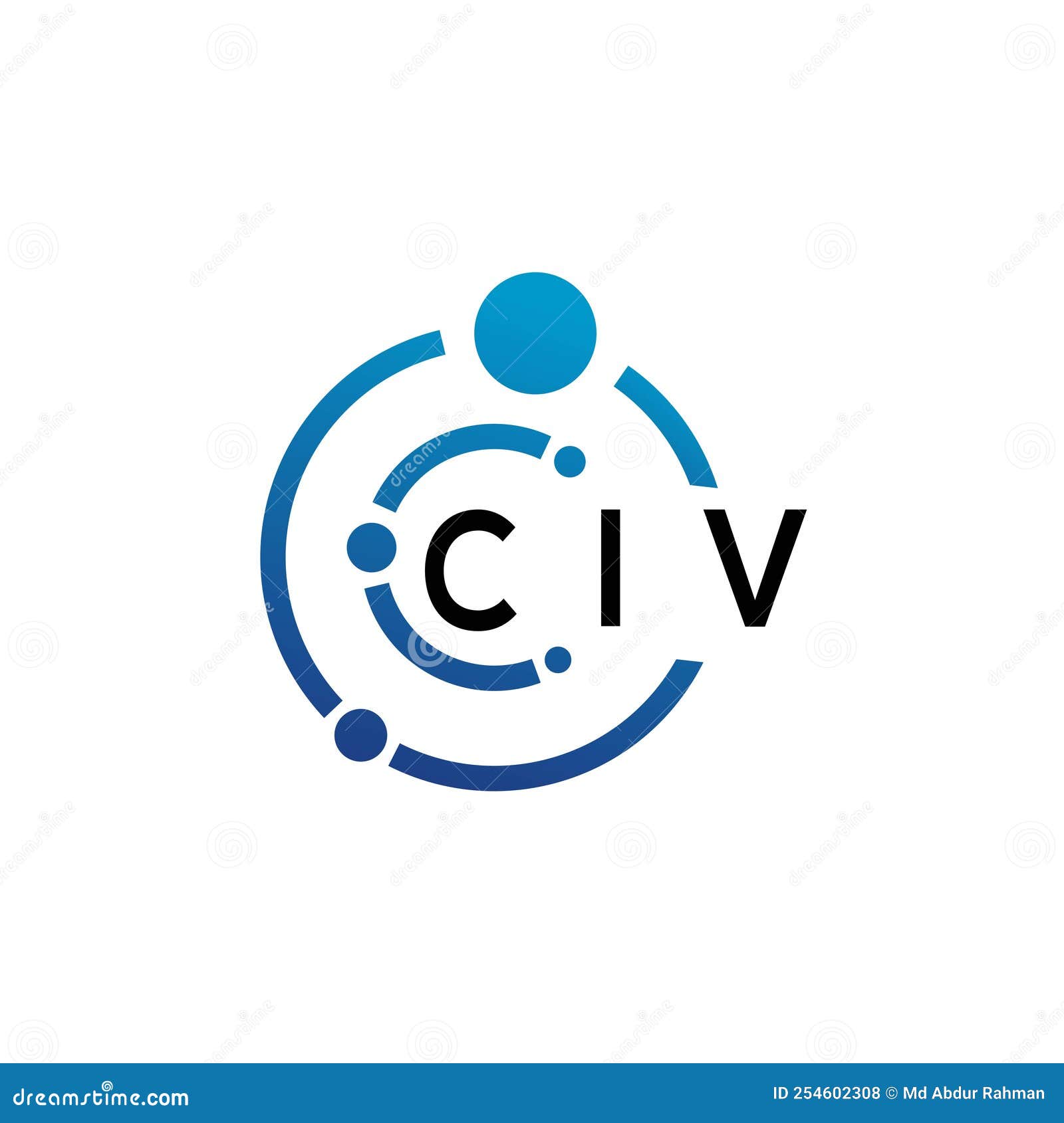 CIV Letter Logo Design on White Background. CIV Creative Initials ...