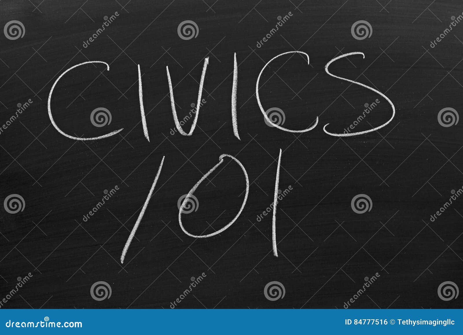 Civics 101 On A Blackboard Stock Photo | CartoonDealer.com #84777516