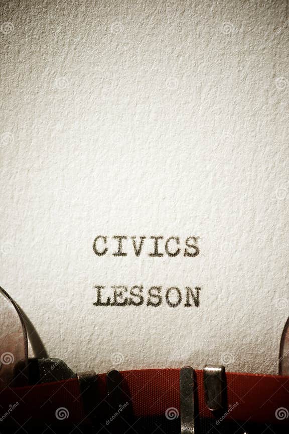 Civics lesson text stock photo. Image of page, typewriter - 269203138