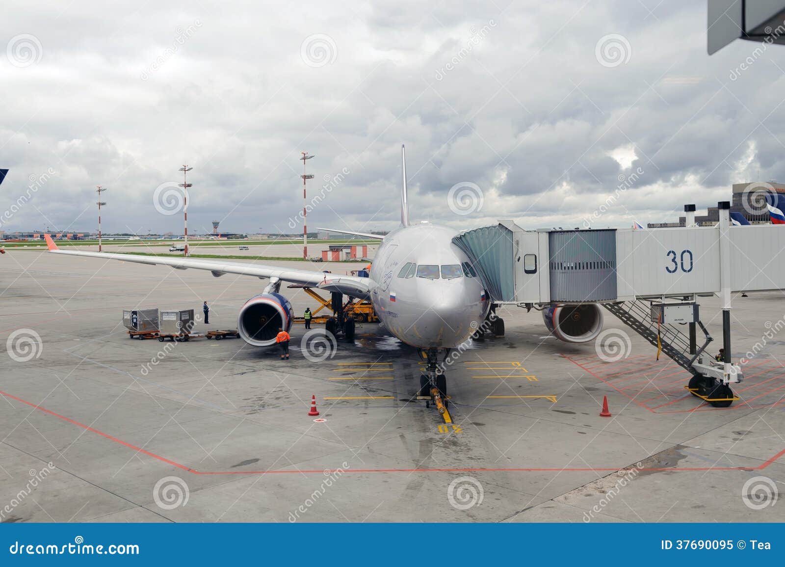 Civil aircraft in airport editorial image. Image of outdoor - 37690095