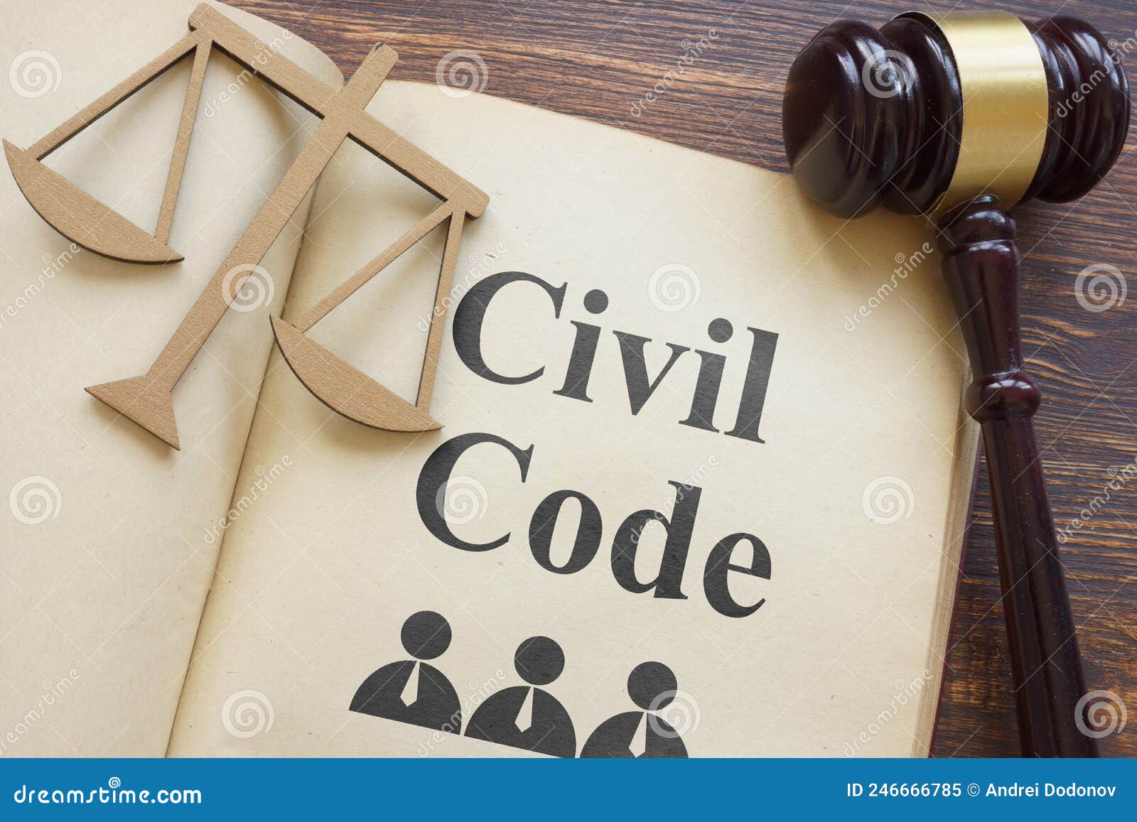 Civil Code is Shown Using the Text in the Book Stock Image - Image of ...