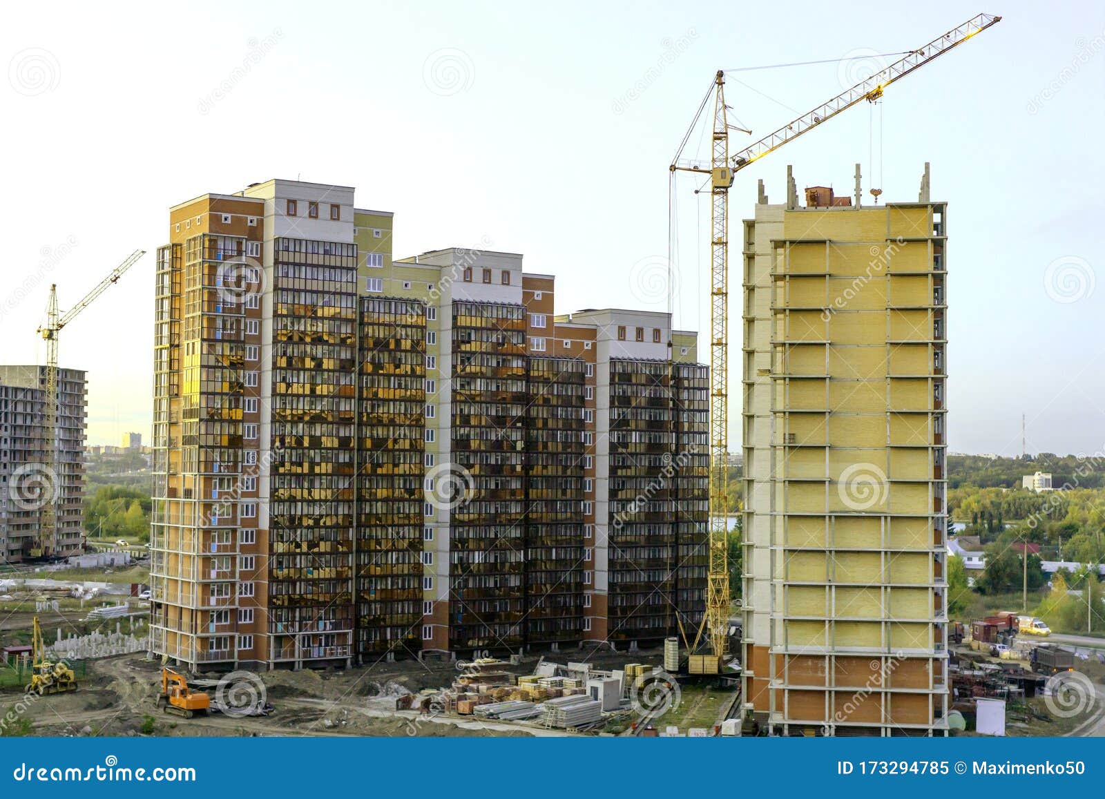 Civil Construction. Construction of High-rise Residential Building ...