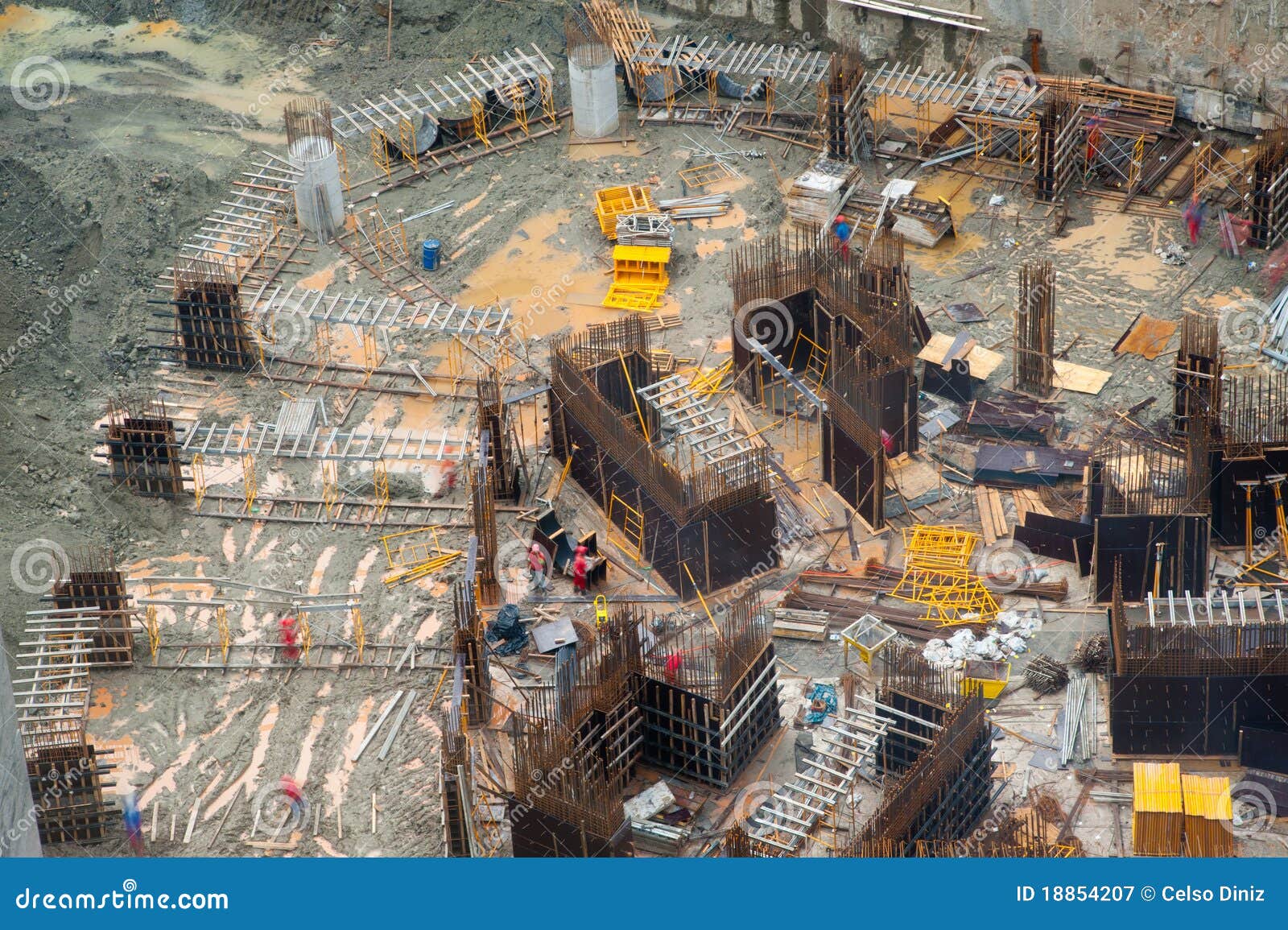 Civil construction site stock image. Image of overhead - 18854207