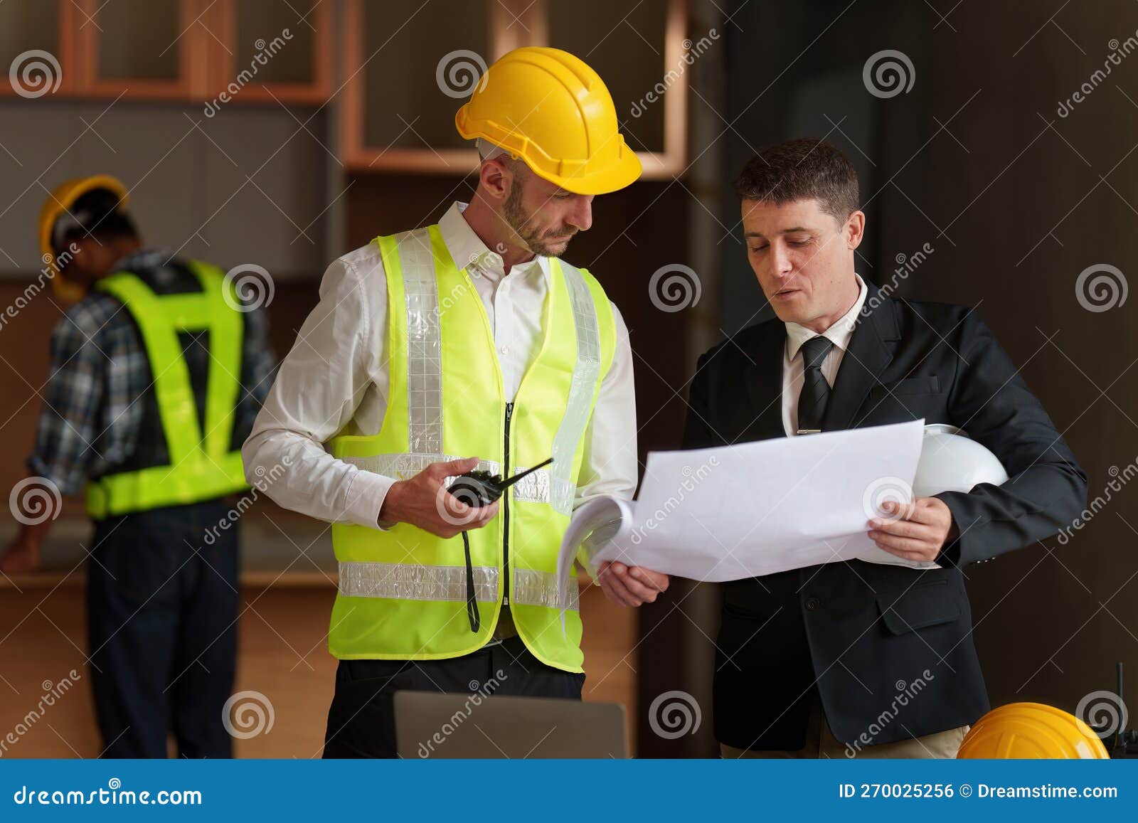 Civil Construction Team Working at Renovate Construction Site ...