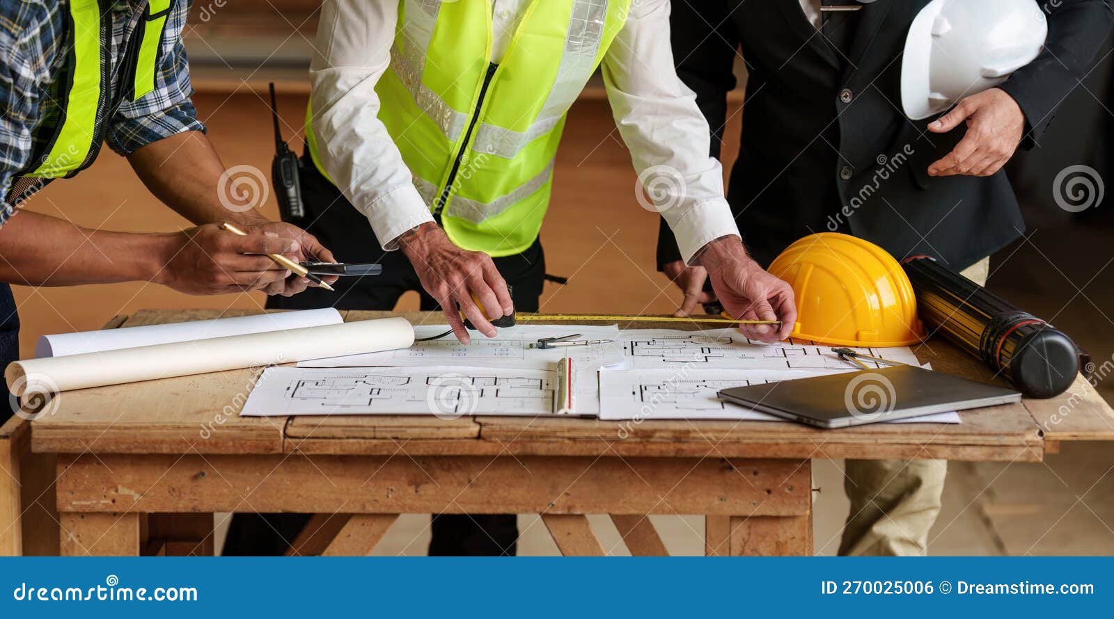 Civil Construction Team Working at Renovate Construction Site ...