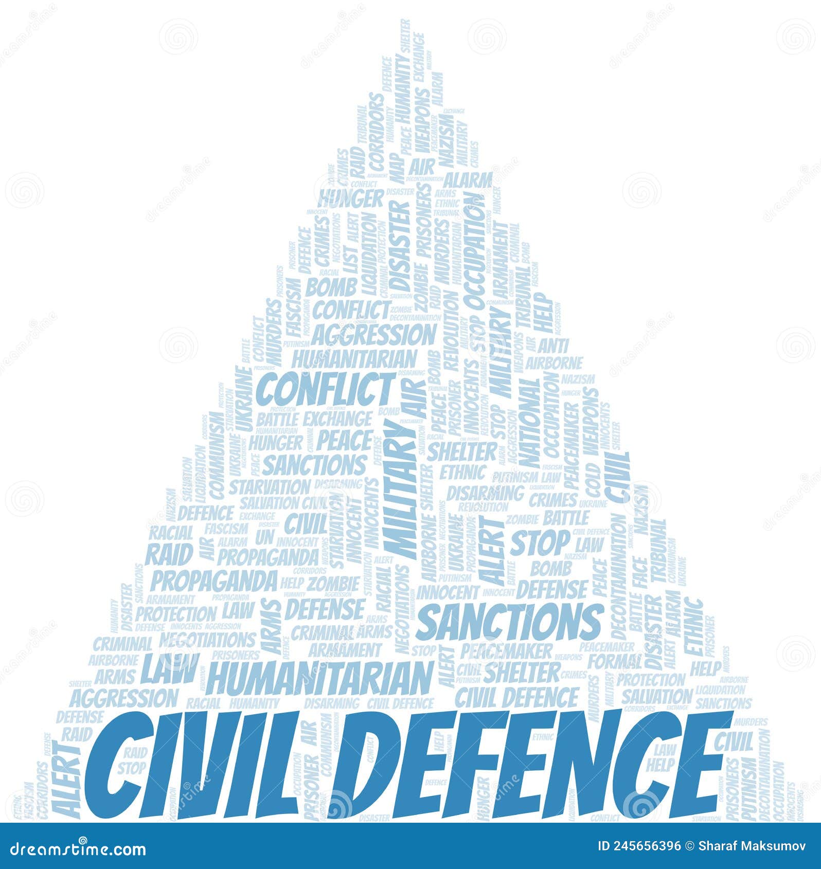 Civil Defence Word Cloud. Vector Made with the Text only. Stock Vector ...