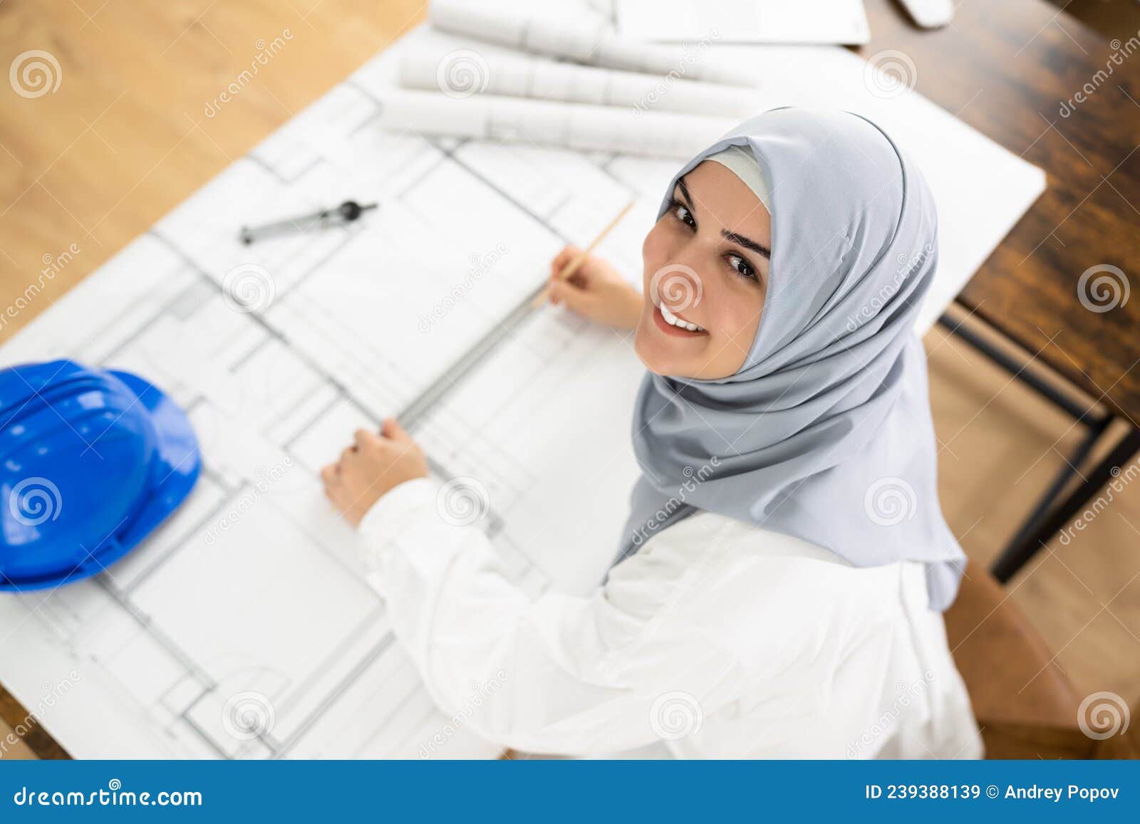 Civil Engineer or Architect Stock Image - Image of diagram, blueprint ...