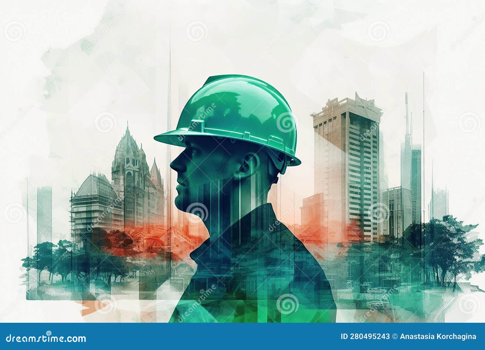 Civil Engineer, Architect or Construction Worker Against the Background ...