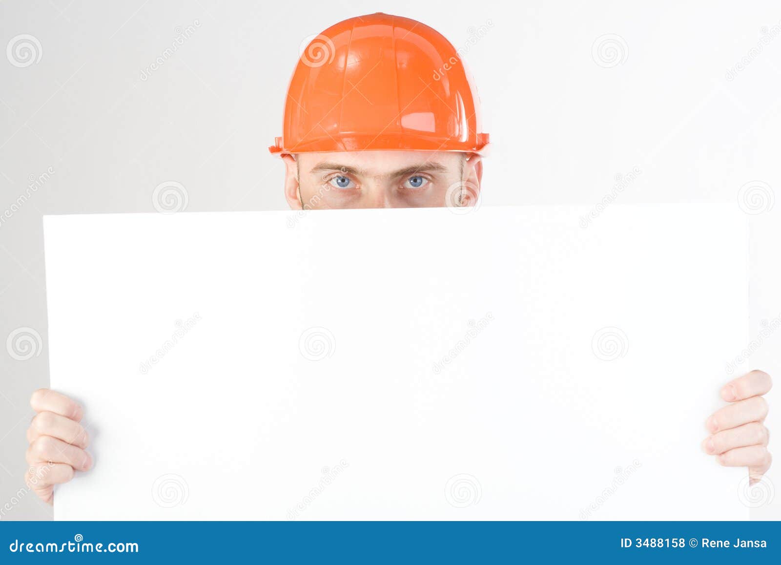 Civil Engineer and Blank Sign Stock Photo - Image of advertisement ...