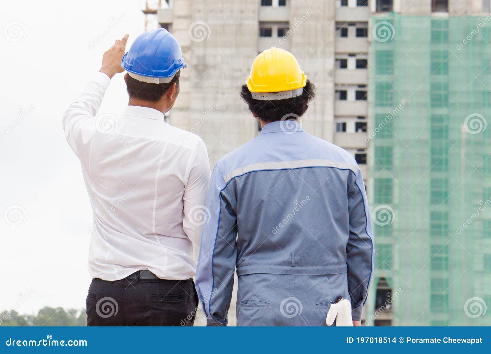 Civil Engineer and Client Discussing Project Construction Period and ...