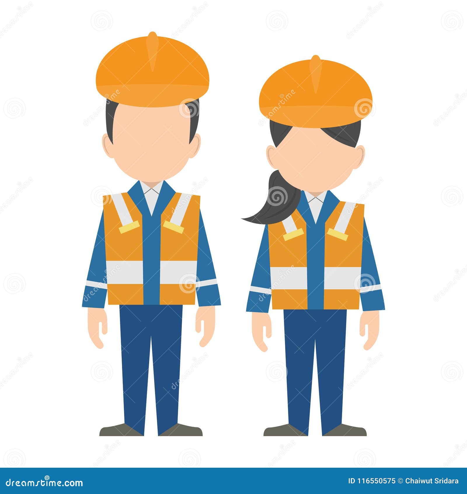 Civil Engineer, Construction Workers Characters Flat Design Stock ...