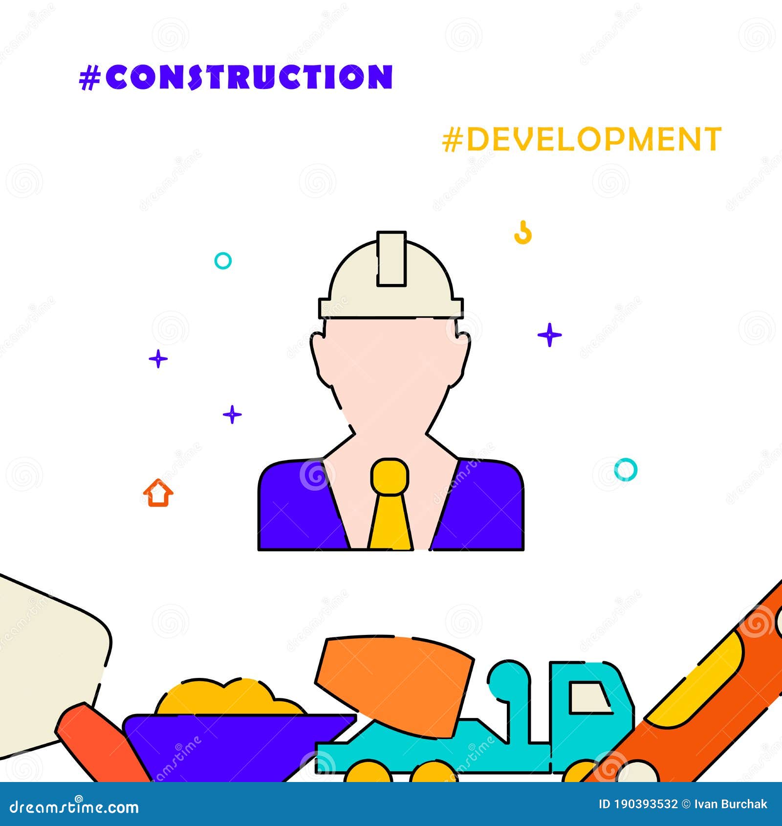 Civil Engineer, Developer in Hard Hat Filled Line Icon, Simple ...