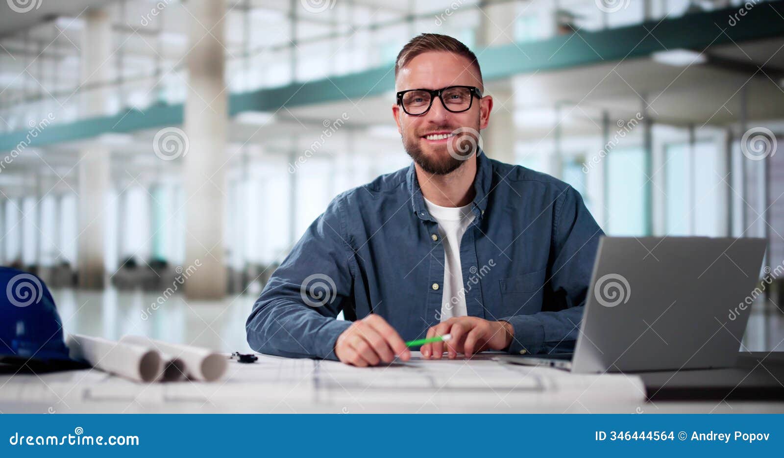 Civil Engineer Drawing Architecture Plan Stock Photo - Image of ...