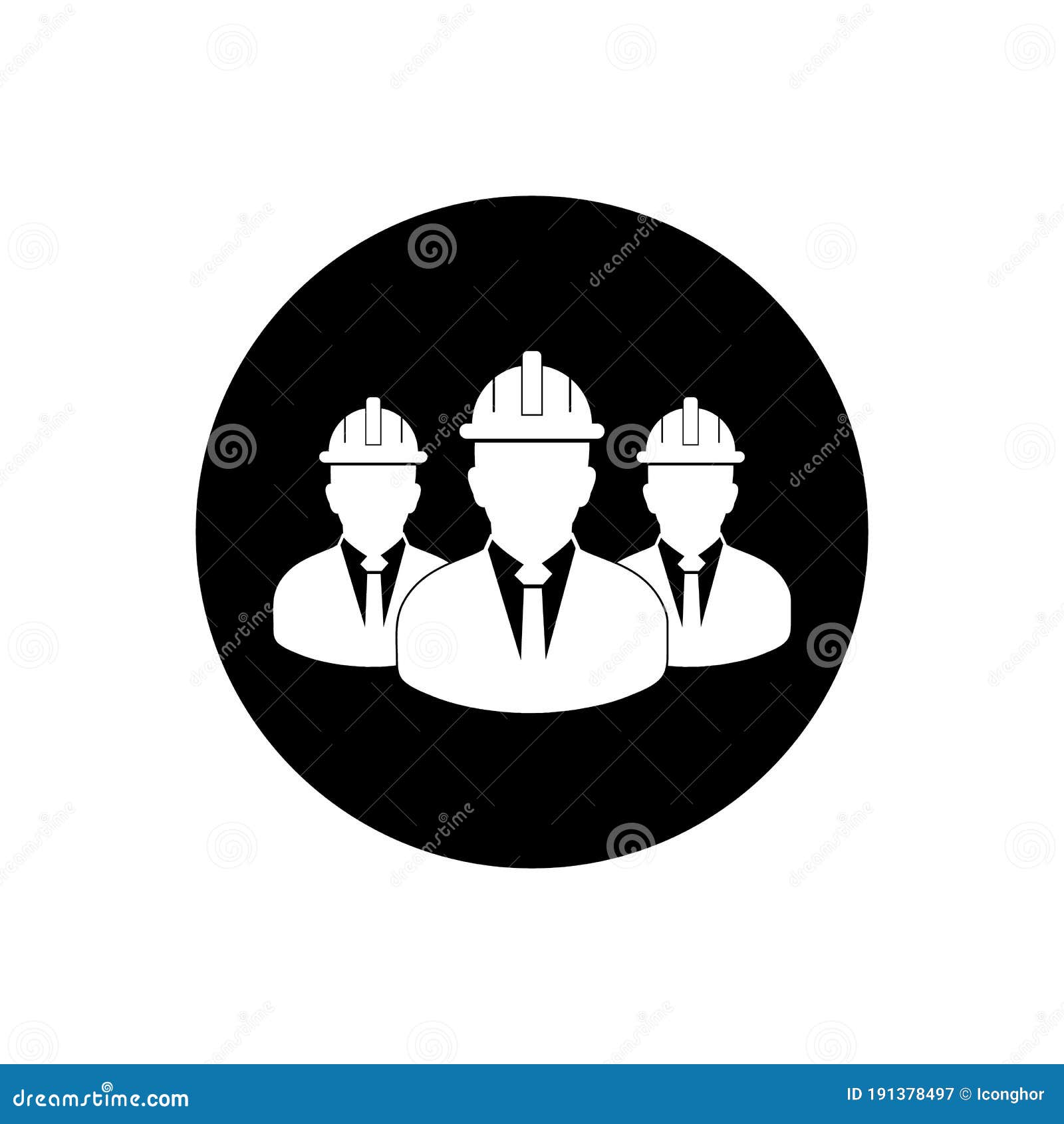 Civil Engineer Group Button Icon. Stock Vector - Illustration of worker ...
