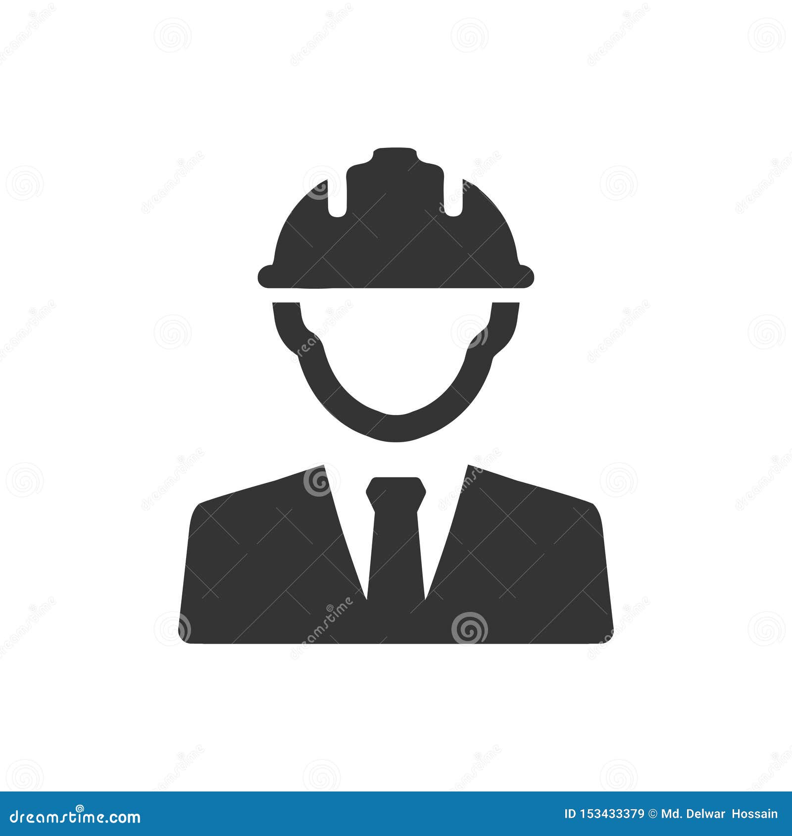 Civil engineer icon stock vector. Illustration of icon - 153433379
