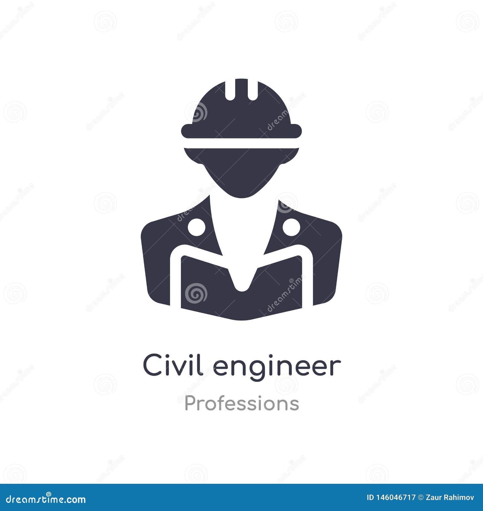 Civil Engineer Icon. Isolated Civil Engineer Icon Vector Illustration ...