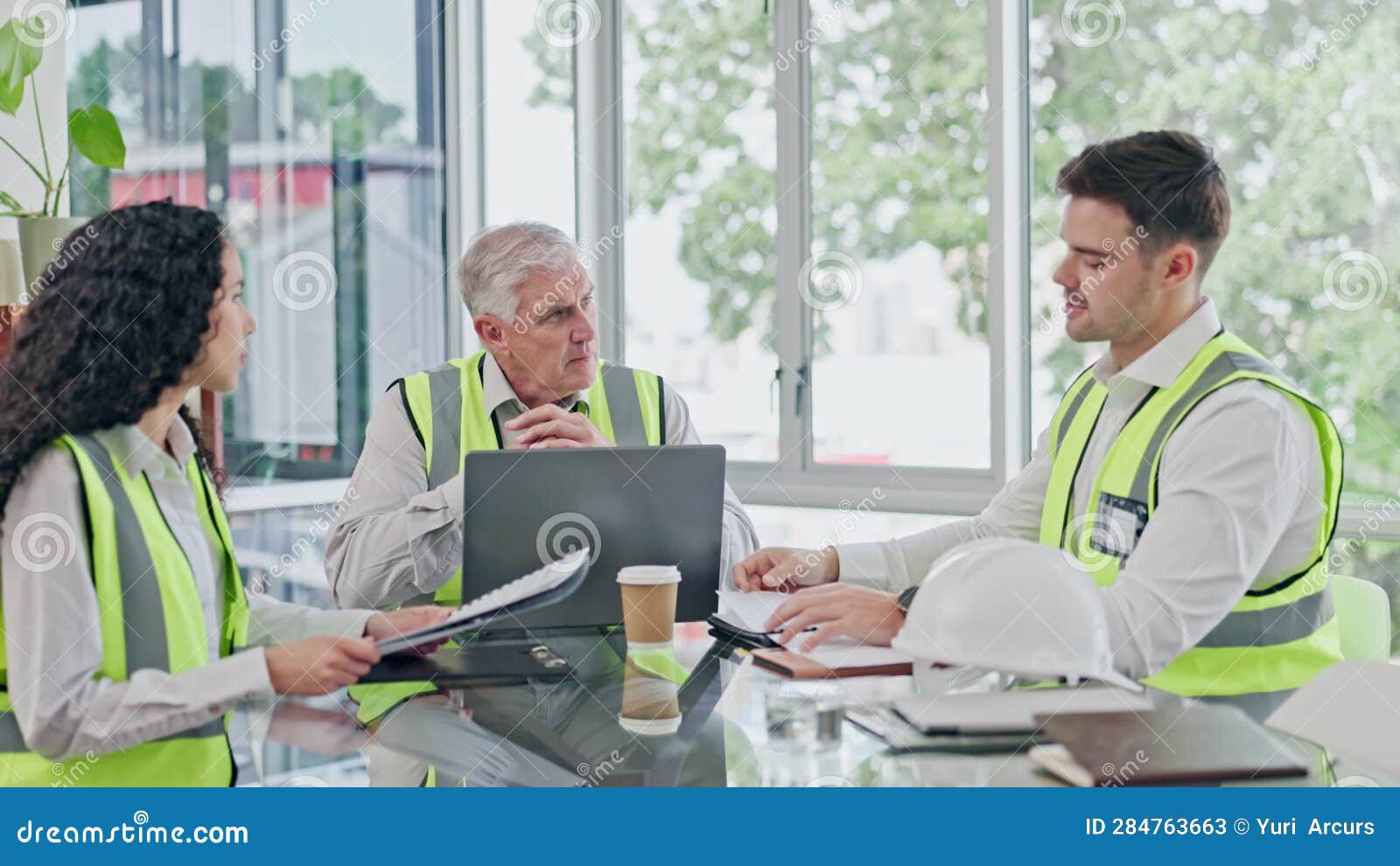 Civil Engineer Meeting, Communication and Office Team Conversation ...