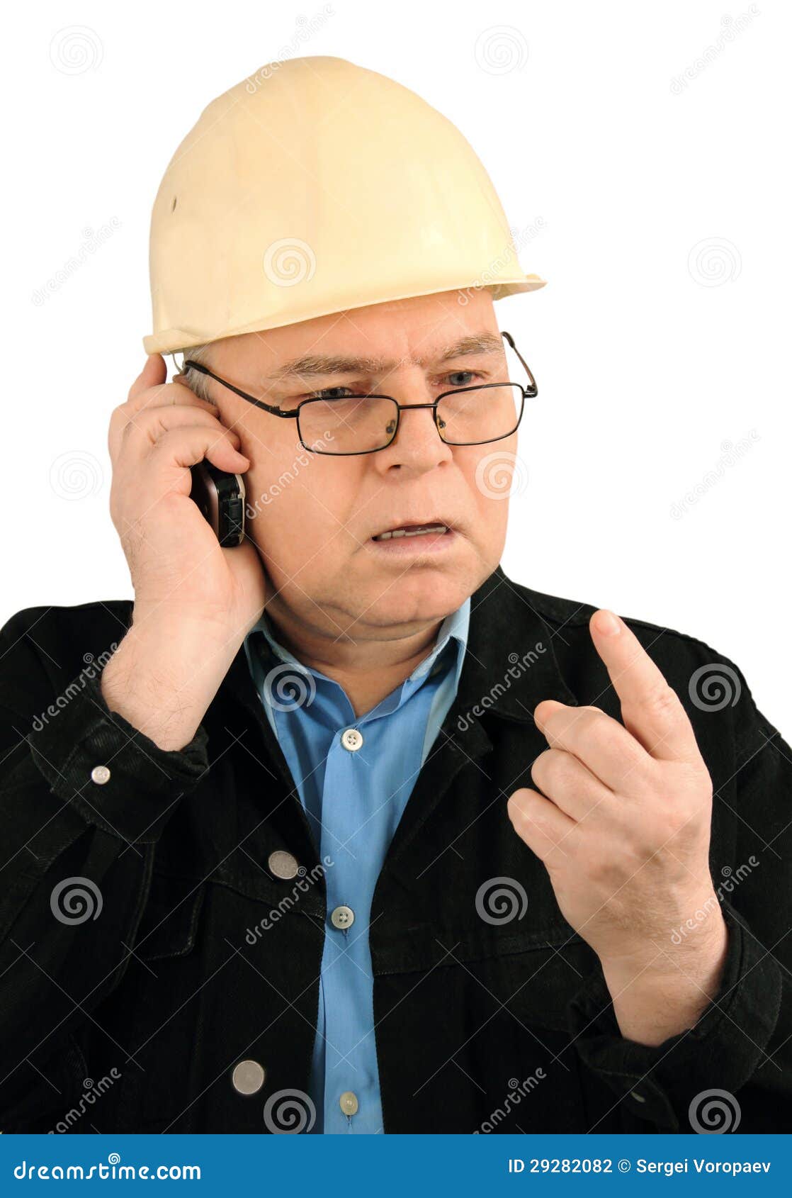 Civil Engineer with the Phone. Stock Photo - Image of communications ...