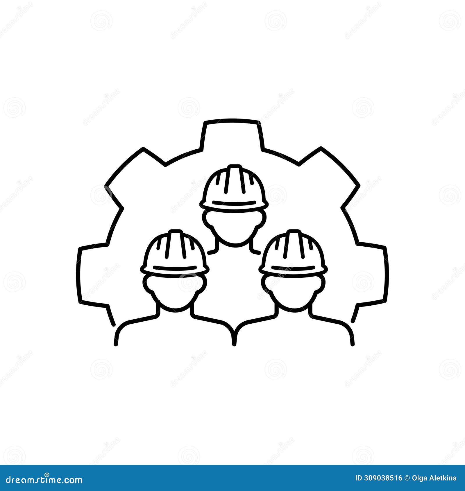 Civil Engineer Teamwork in Industrial Manufacturing Projects Icon Stock ...