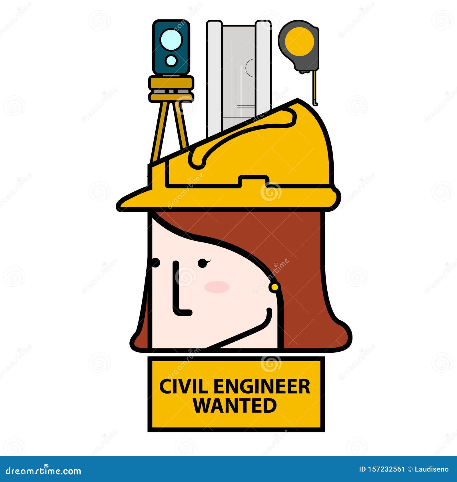 Civil Engineer Wanted Avatar Image Stock Vector - Illustration of ...