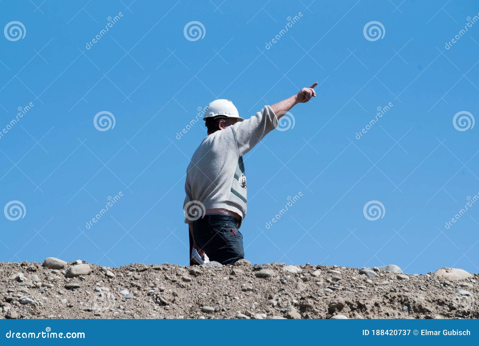 Civil Engineer at Work on Construction Site Stock Image - Image of ...