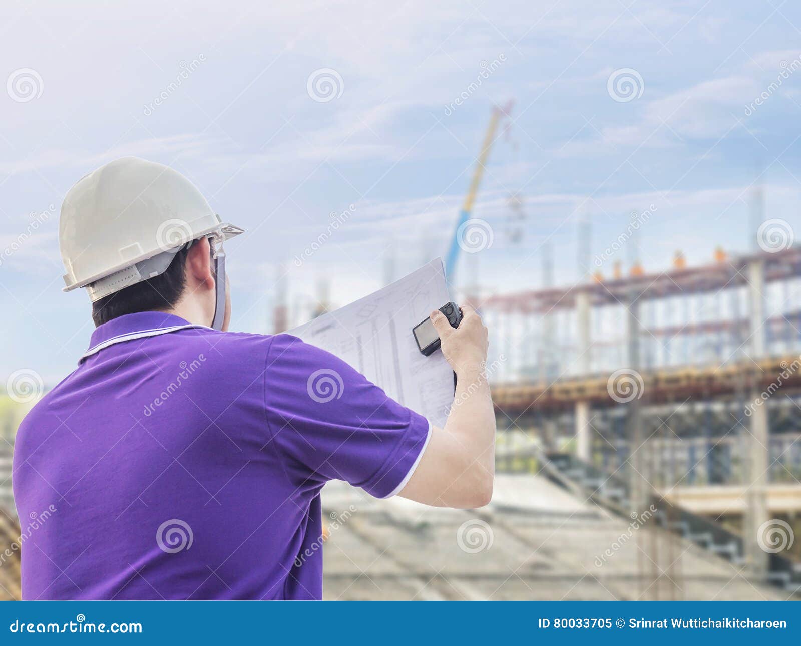 Civil engineer at work stock image. Image of drawing - 80033705