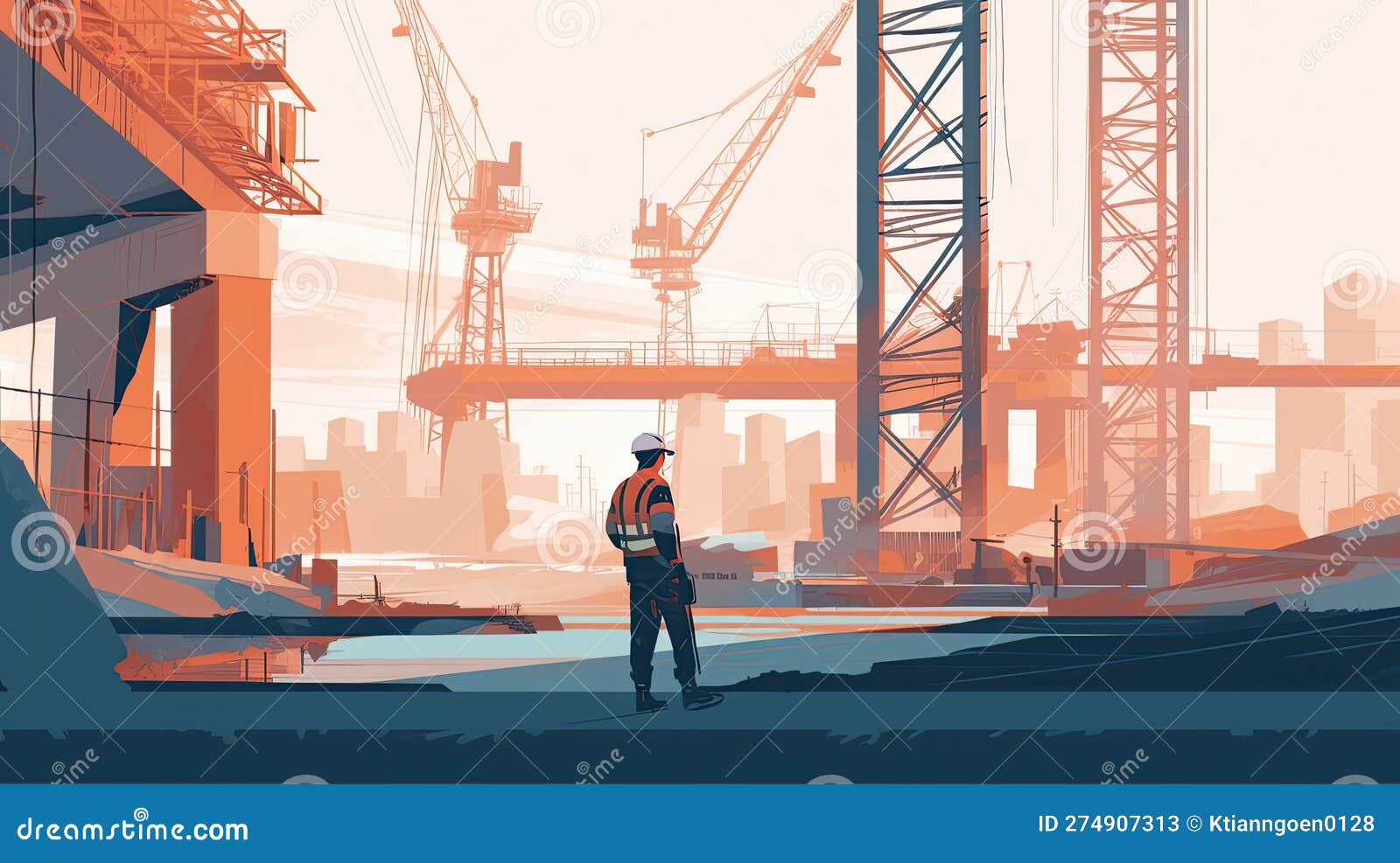 Civil Engineer Working on a Large-scale Infrastructure Project, Such As ...